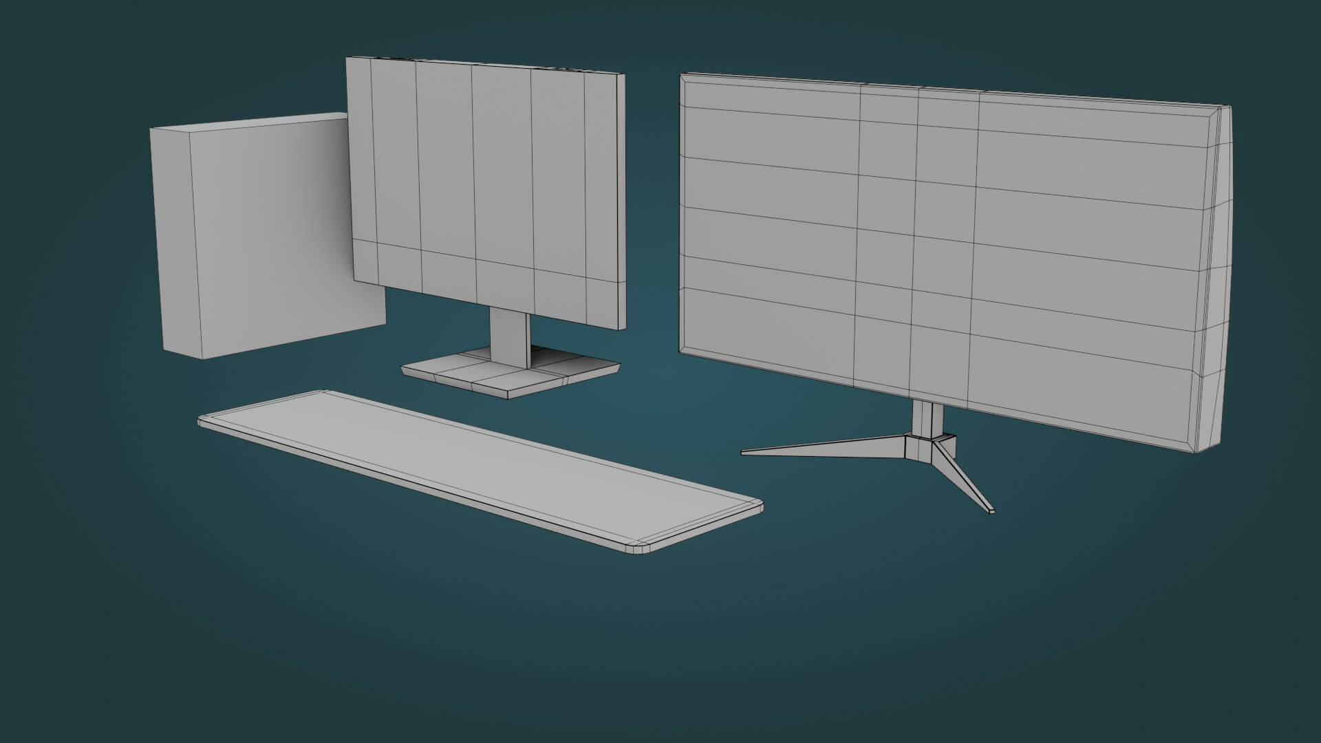 Computer Monitors CPU - 3D Model by sathak