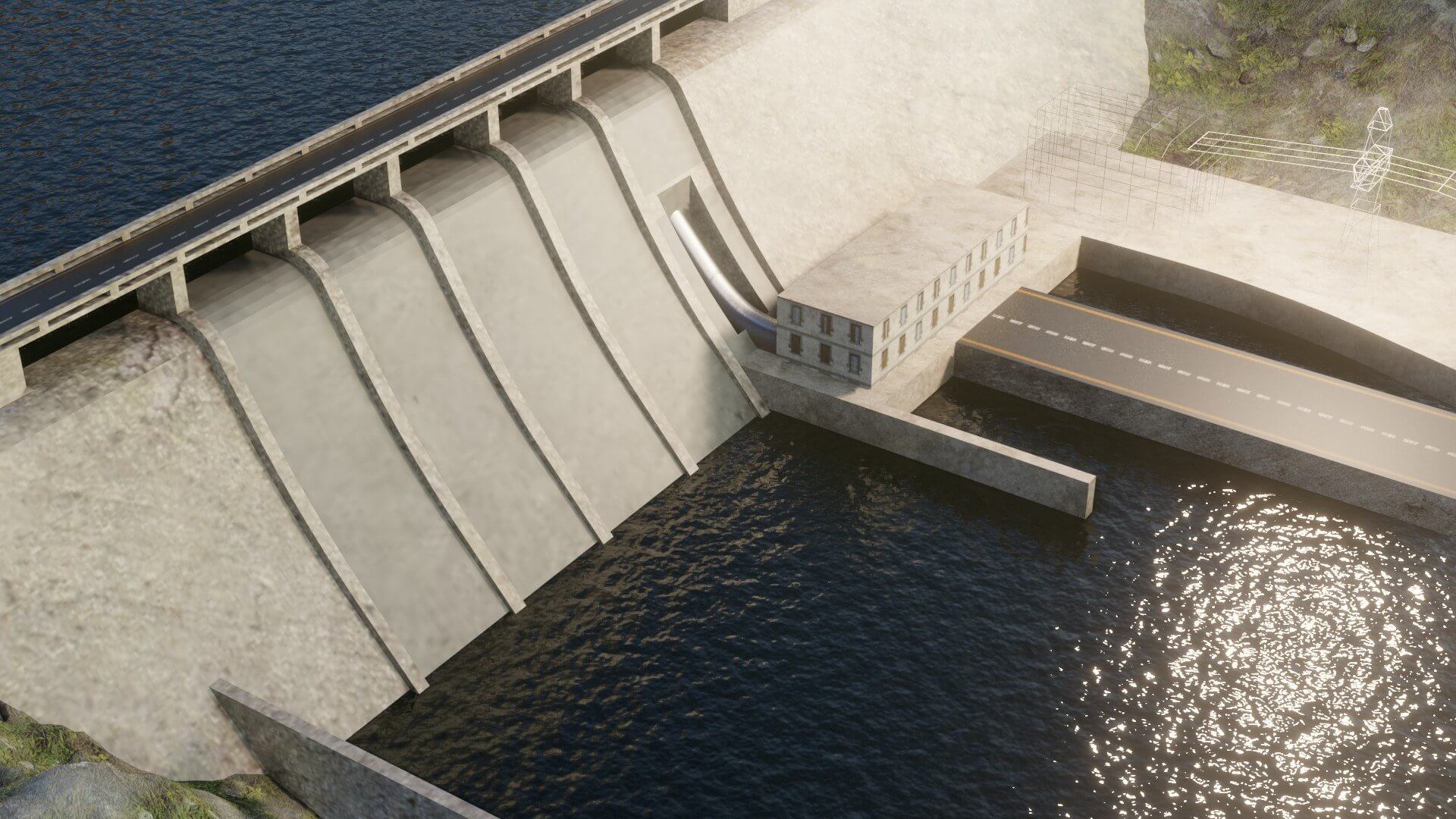 Dam - 3D Model by sathak
