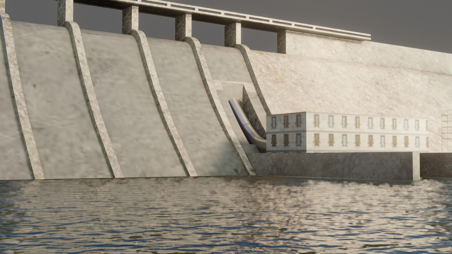 Dam - 3D Model by sathak