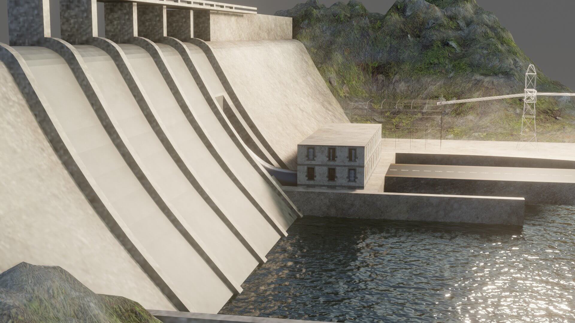 Dam - 3D Model by sathak