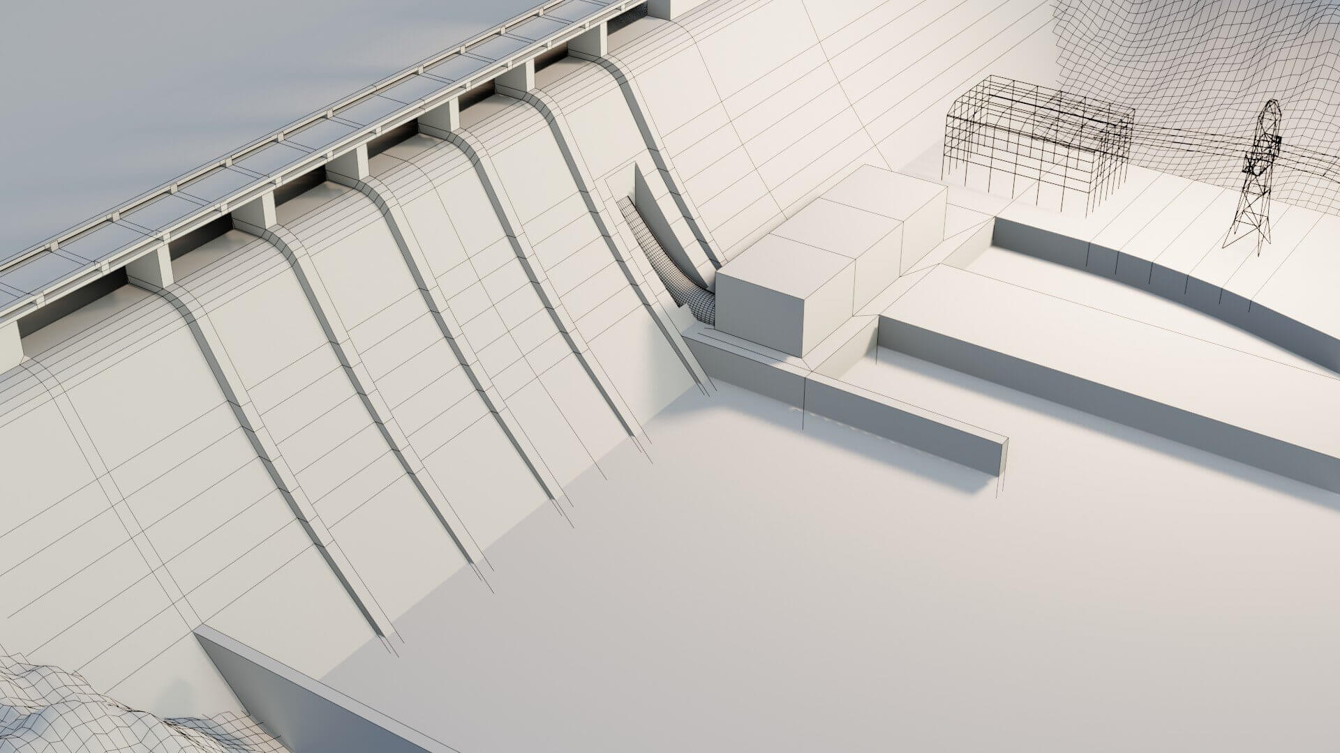 Dam - 3D Model by sathak