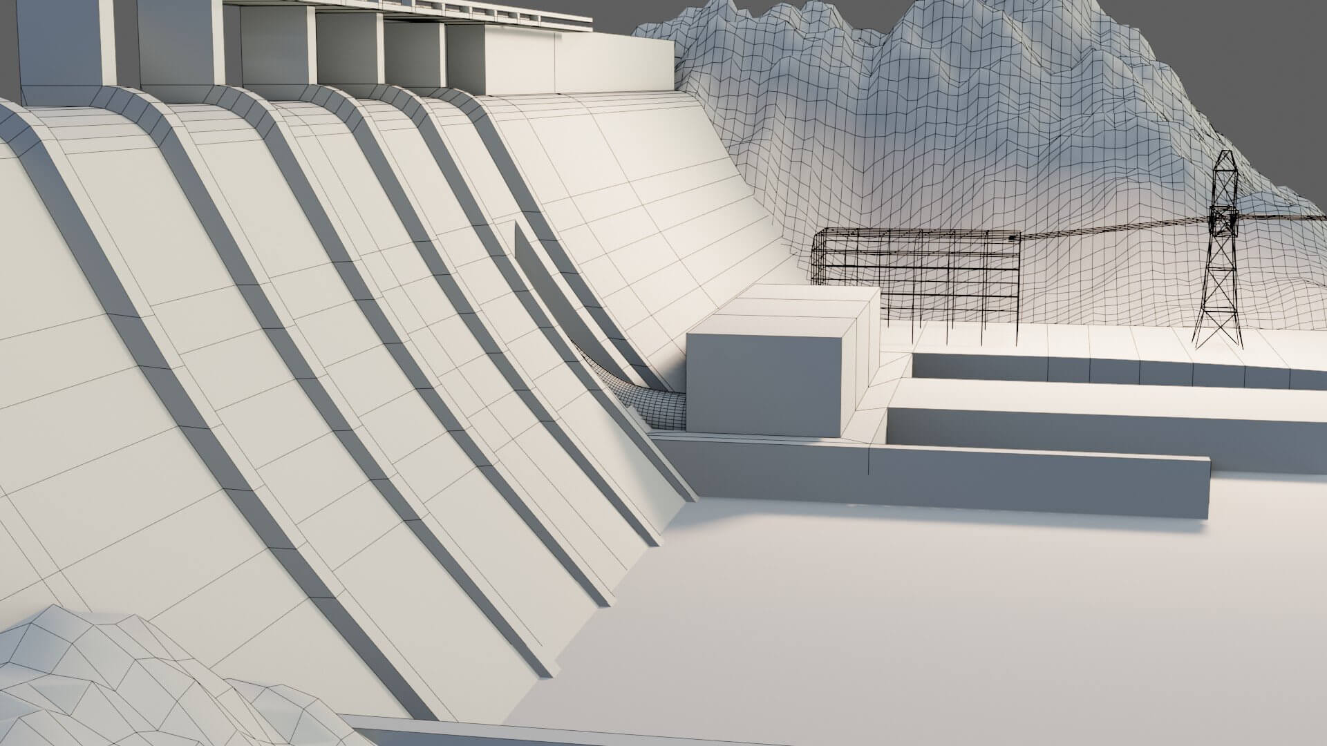 Dam - 3D Model by sathak