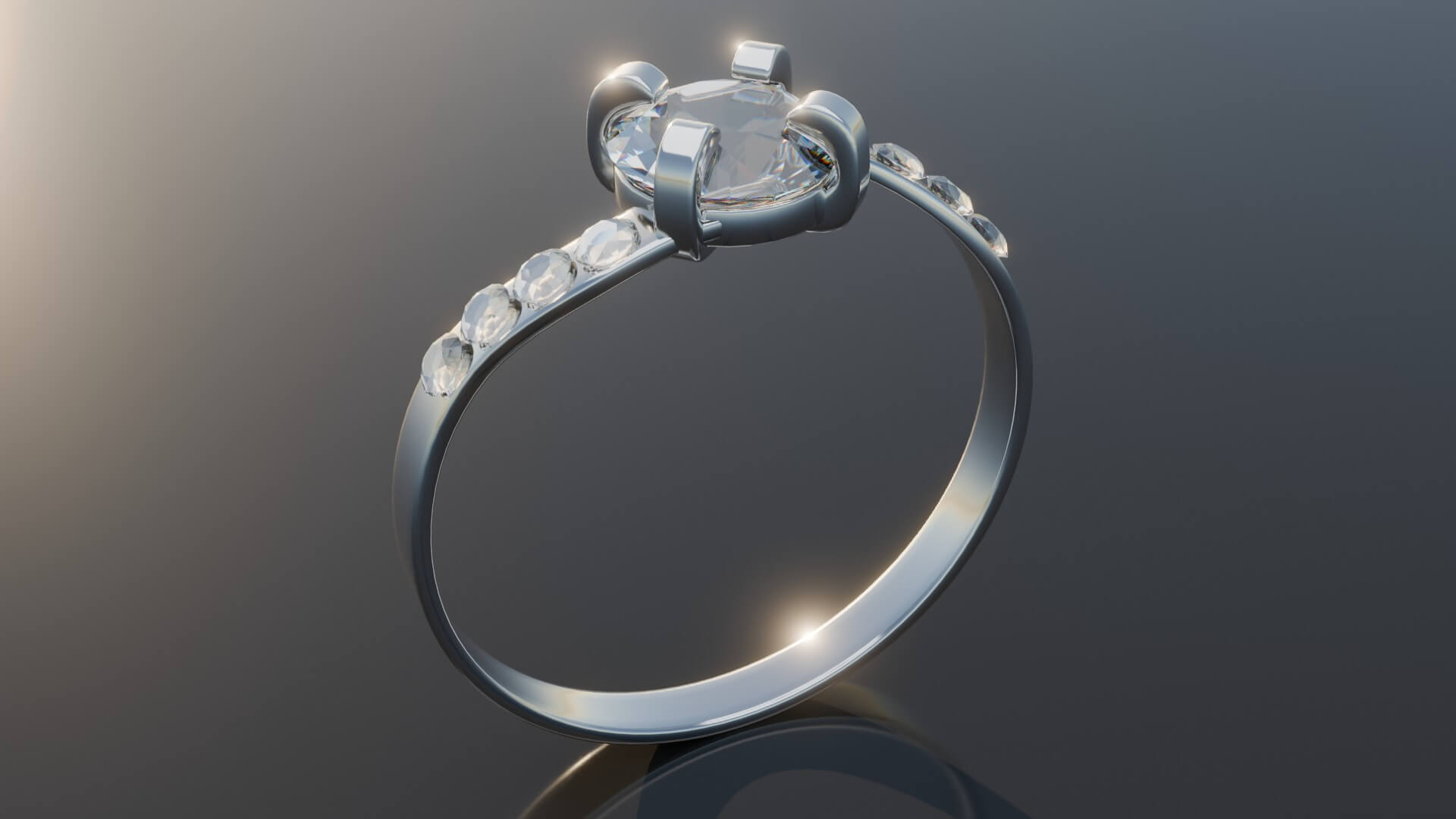 Diamond Ring - 3D Model by sathak