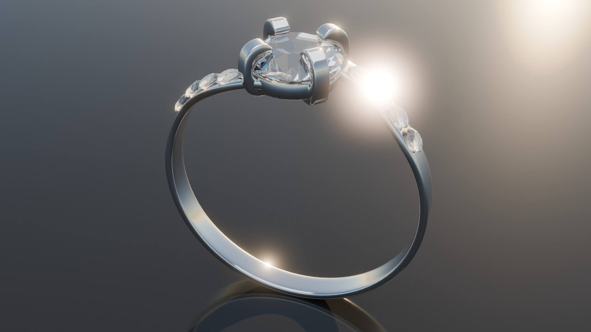 Diamond Ring - 3D Model by sathak