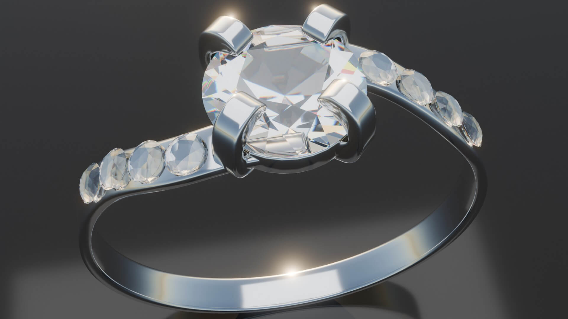 Diamond Ring - 3D Model by sathak