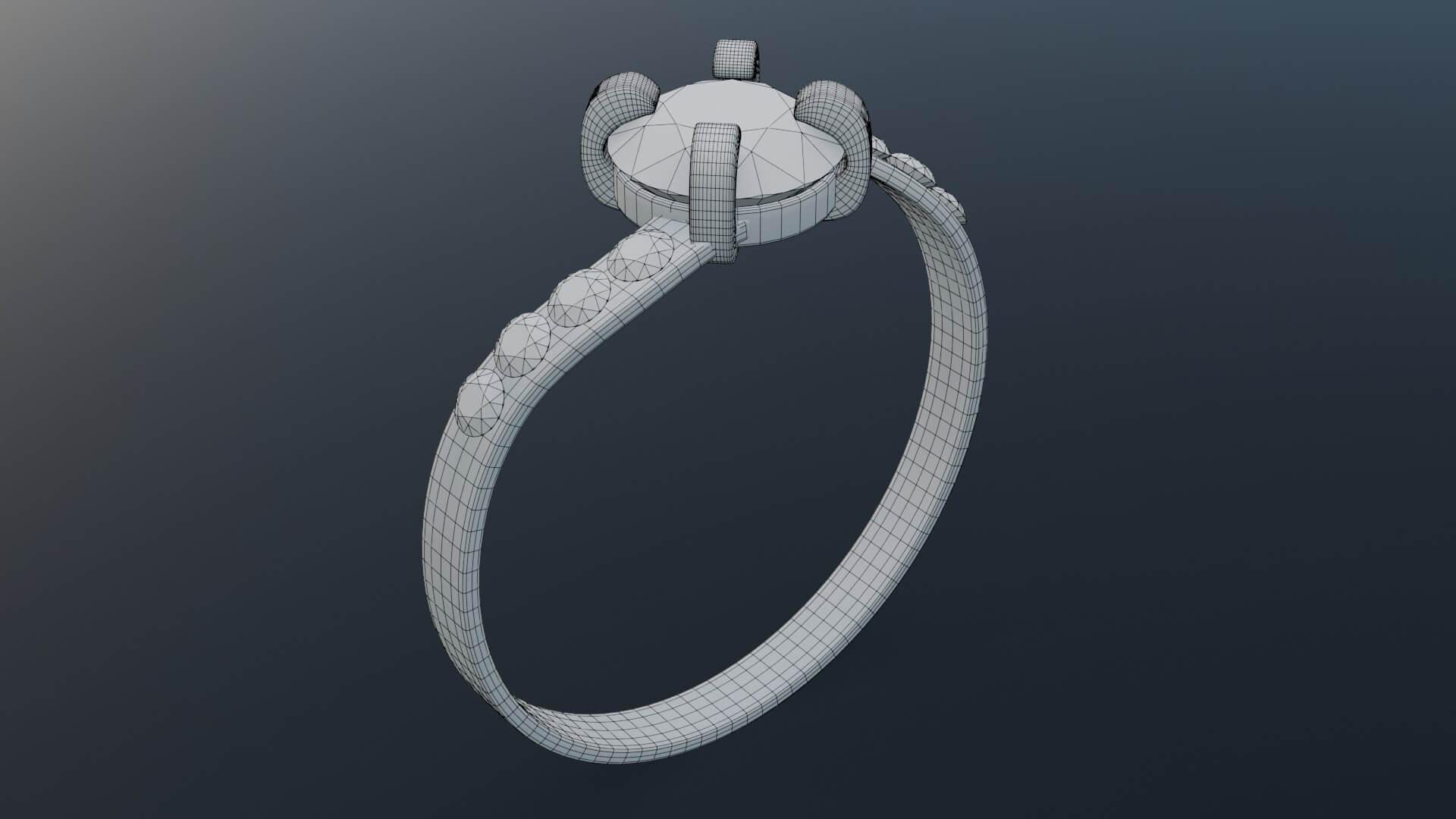 Diamond Ring - 3D Model by sathak