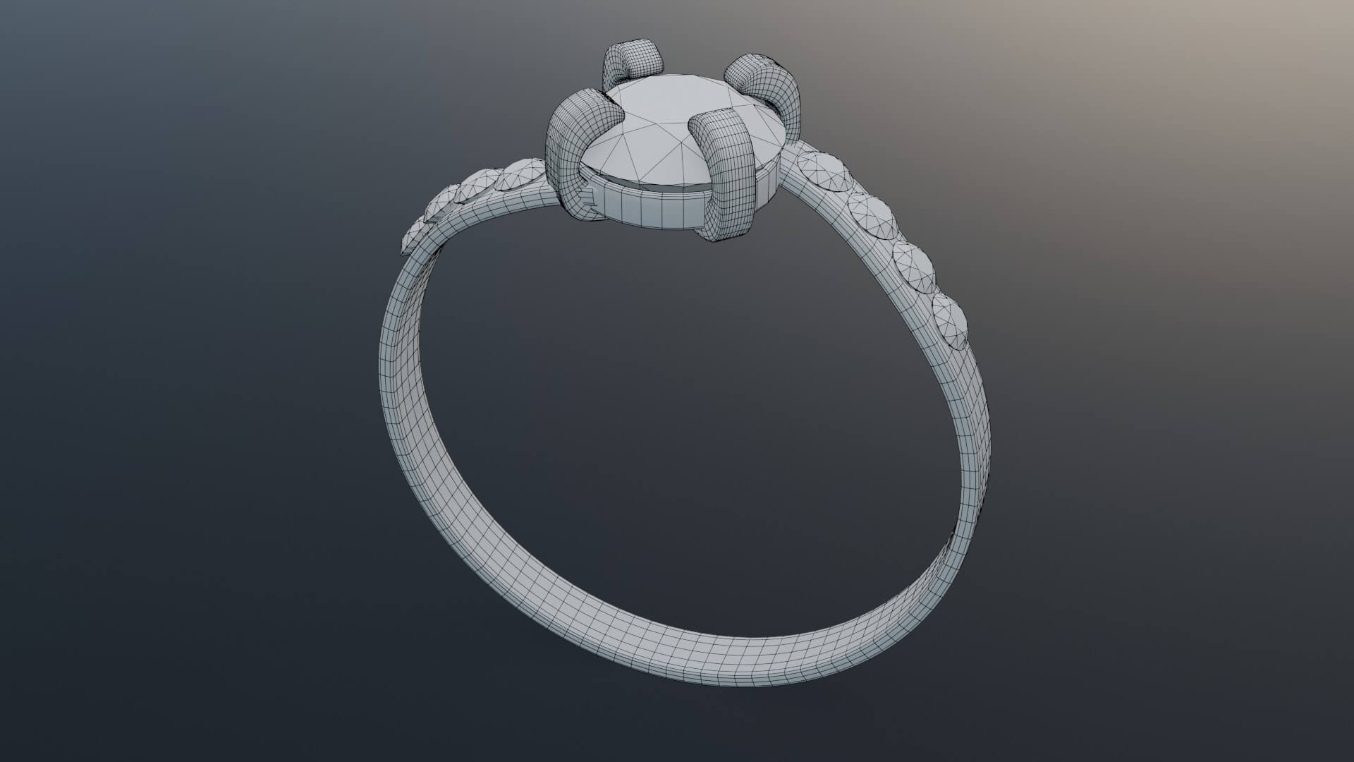 Diamond Ring - 3D Model by sathak