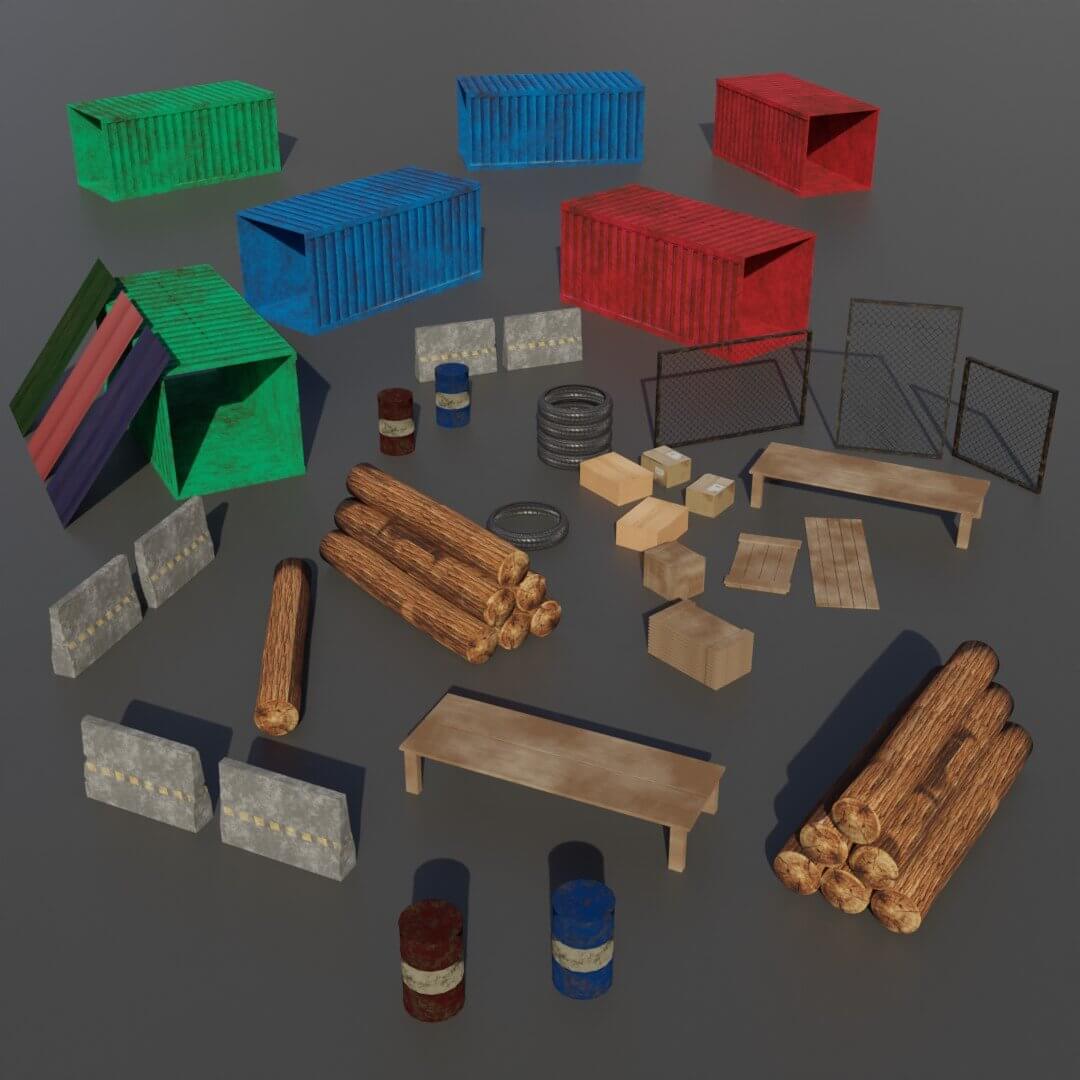FPS Game Assets - 3D Model by sathak