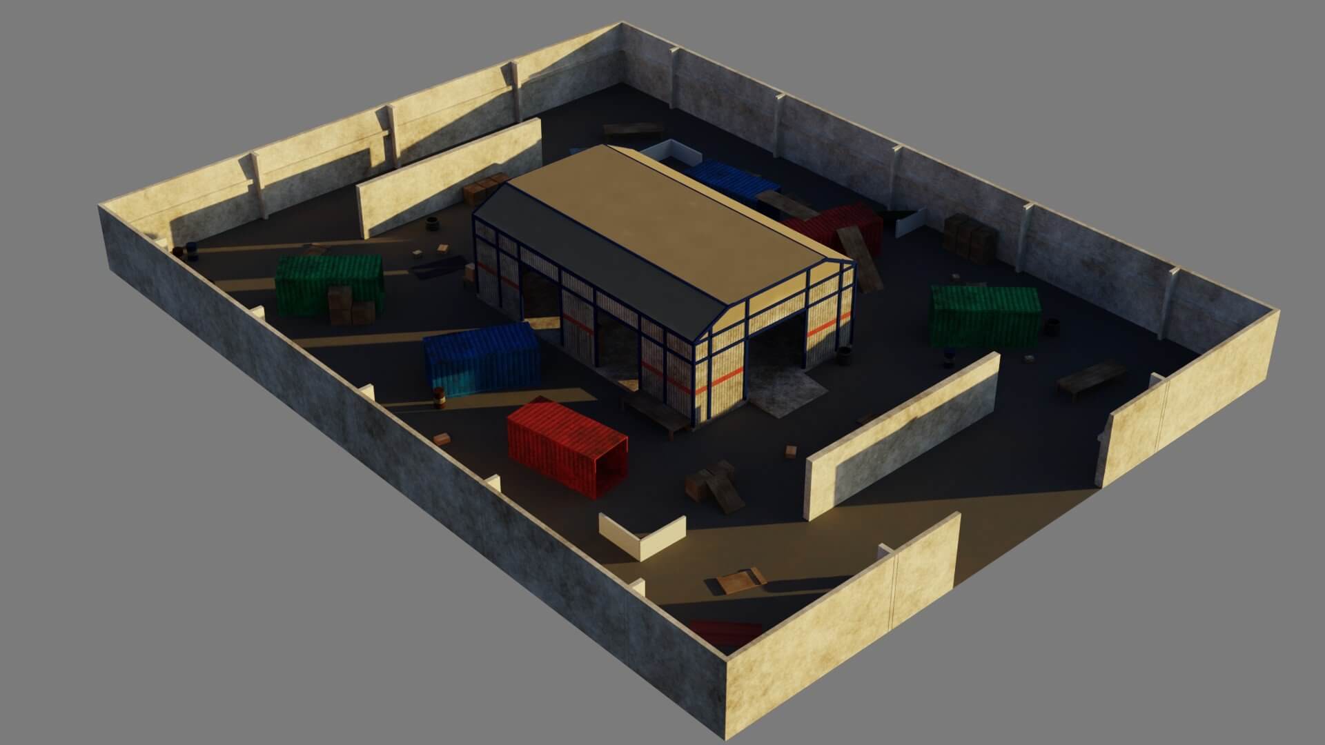 FPS Game Environment - 3D Model by sathak