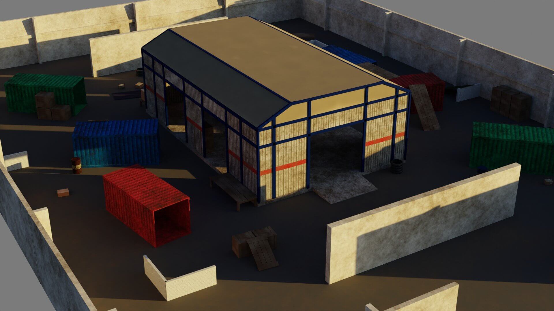 FPS Game Environment - 3D Model by sathak