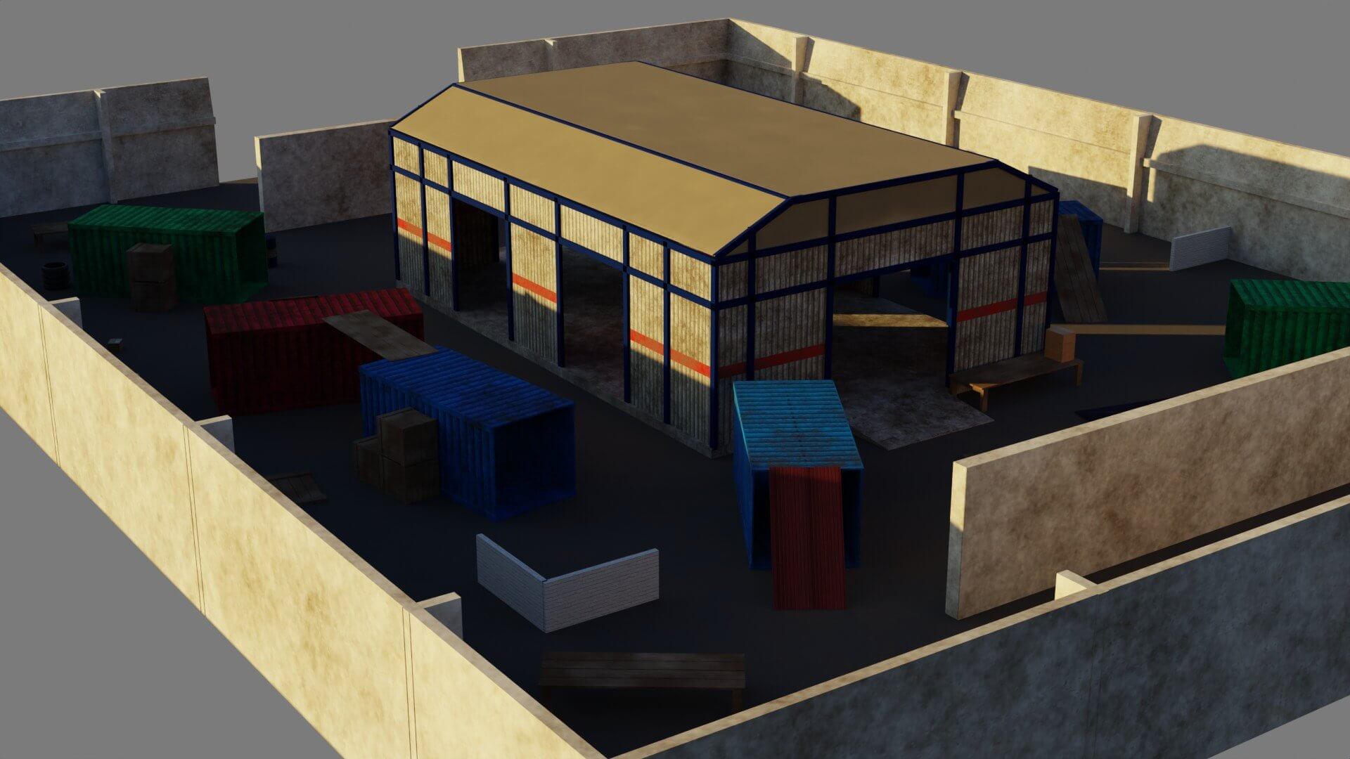 FPS Game Environment - 3D Model by sathak