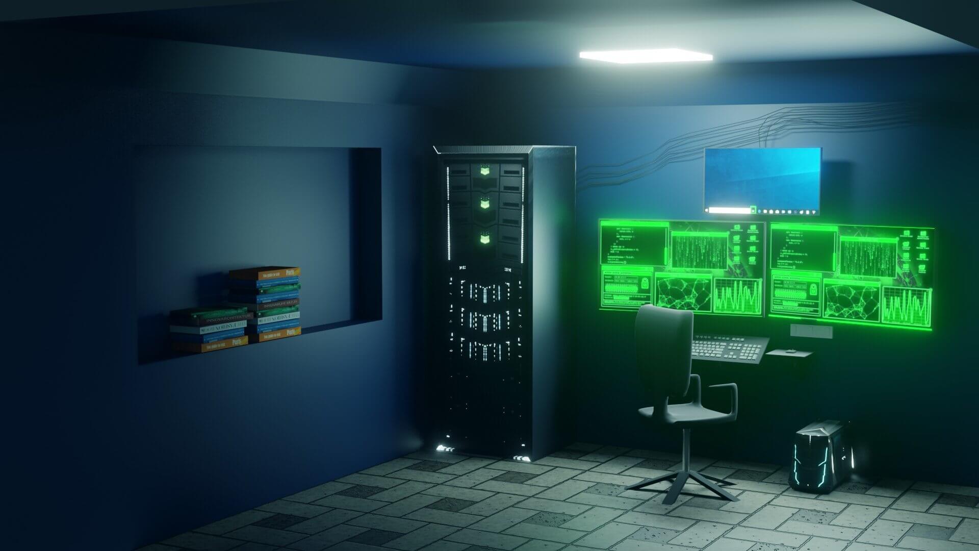 Hacker Workspace - 3D Model by sathak