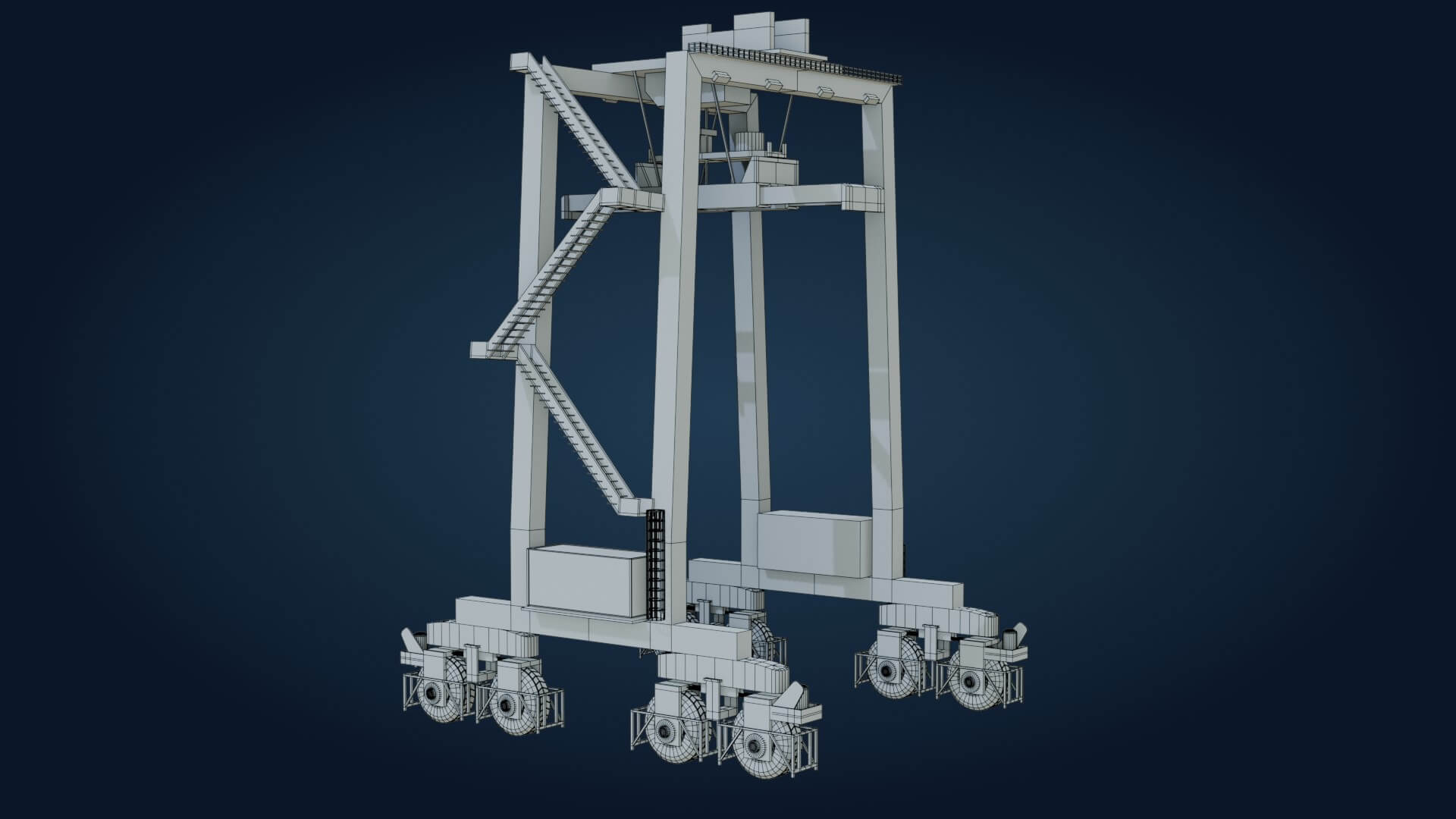 Harbor Container Crane - 3D Model by sathak