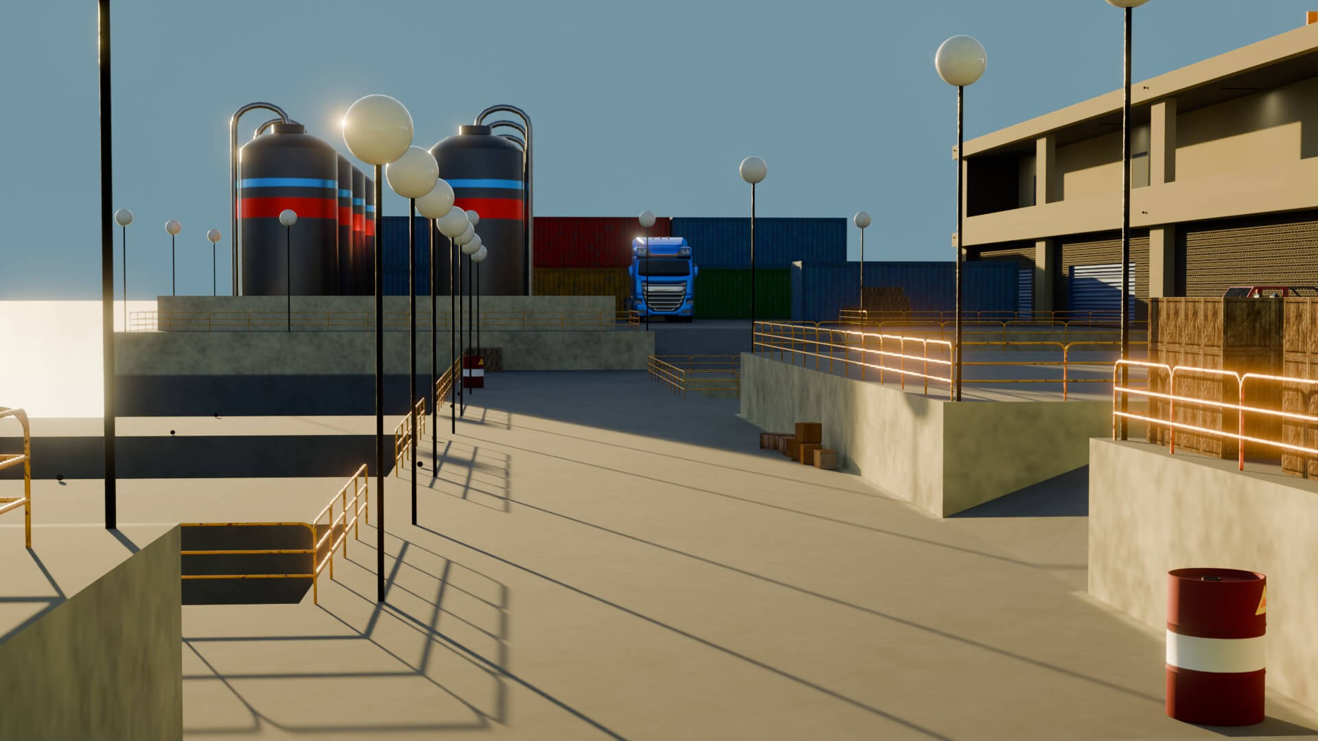 Harbor Port Low Poly - 3D Model by sathak