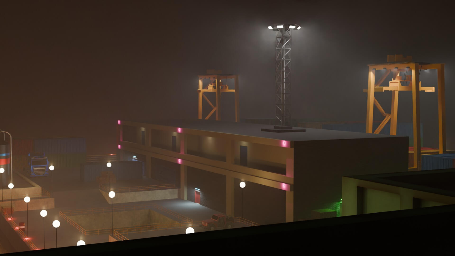Harbor Port Low Poly - 3D Model by sathak
