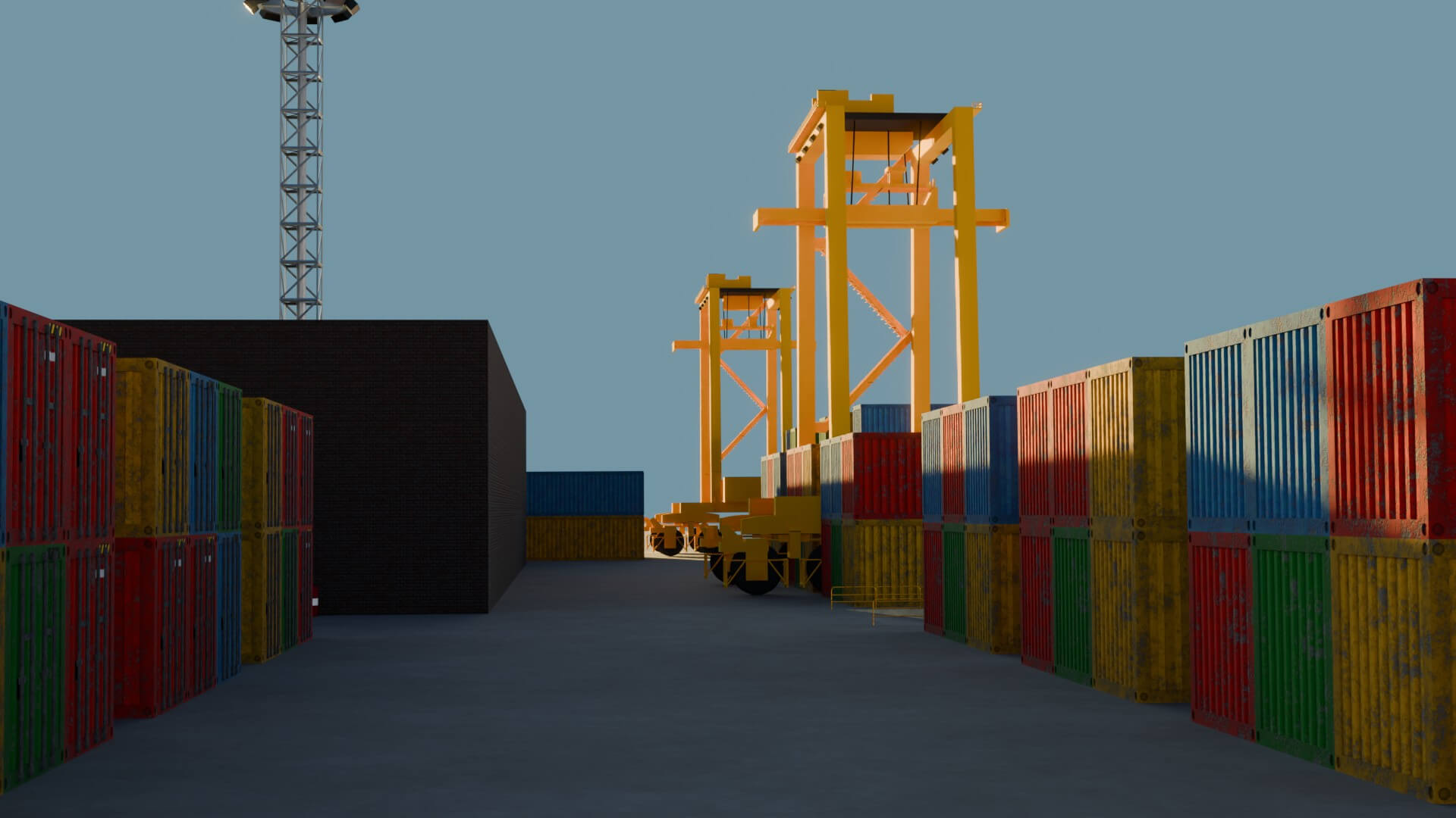 Harbor Port Low Poly - 3D Model by sathak