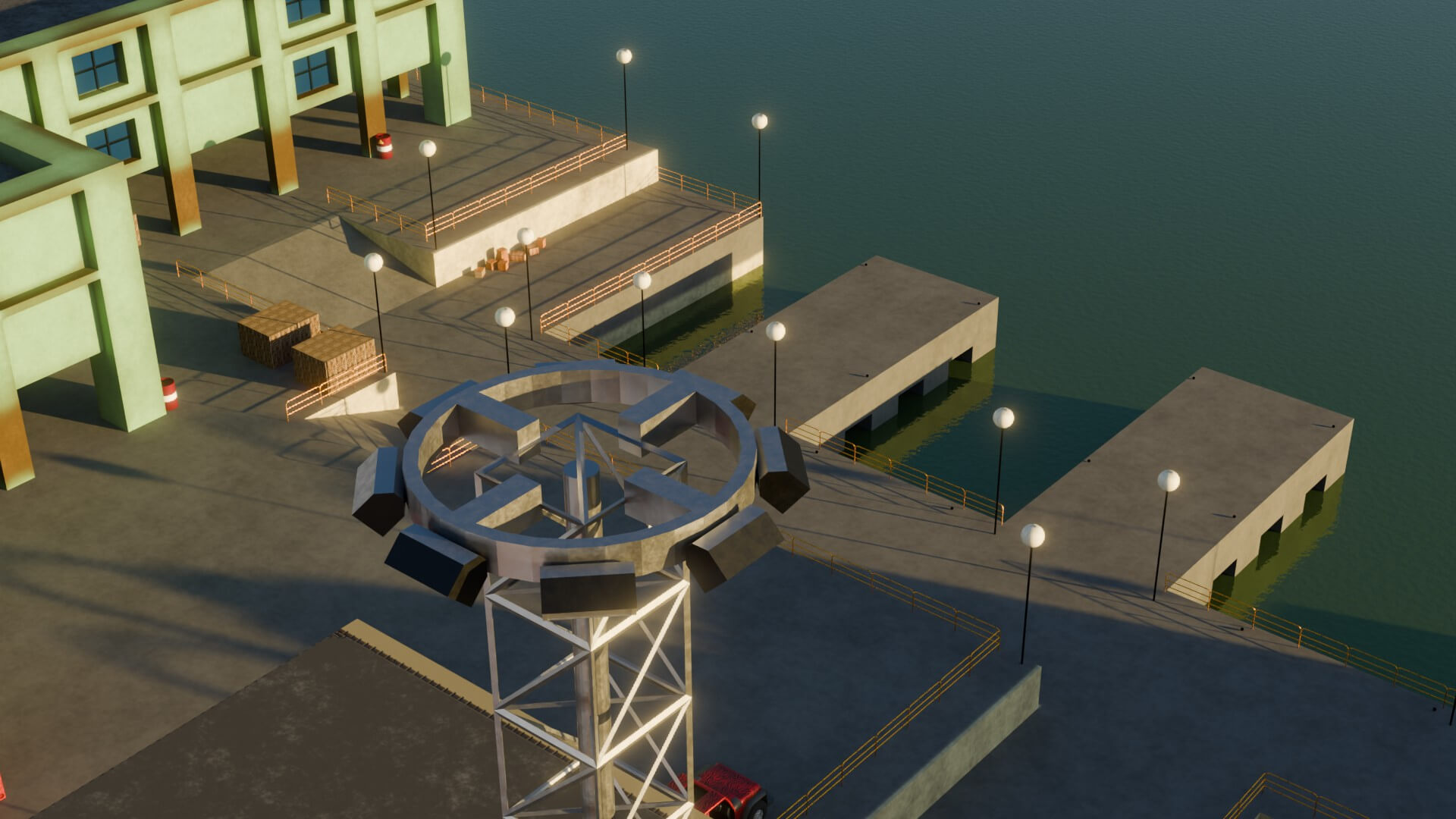 Harbor Port Low Poly - 3D Model by sathak