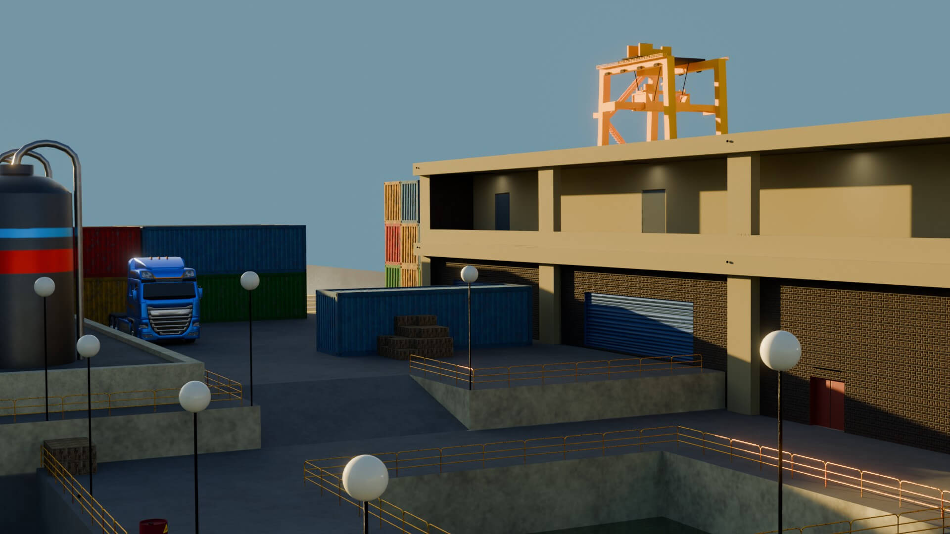 Harbor Port Low Poly - 3D Model by sathak