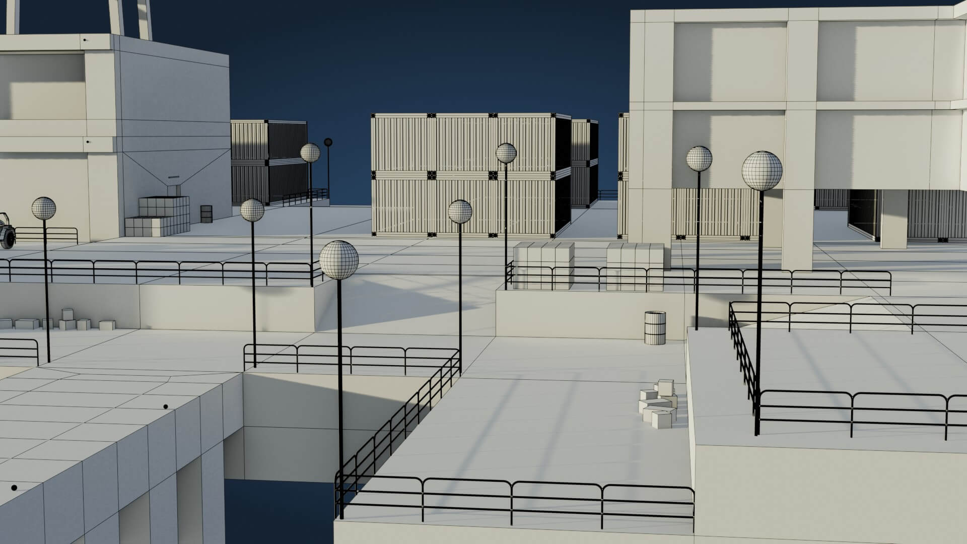 Harbor Port Low Poly - 3D Model by sathak