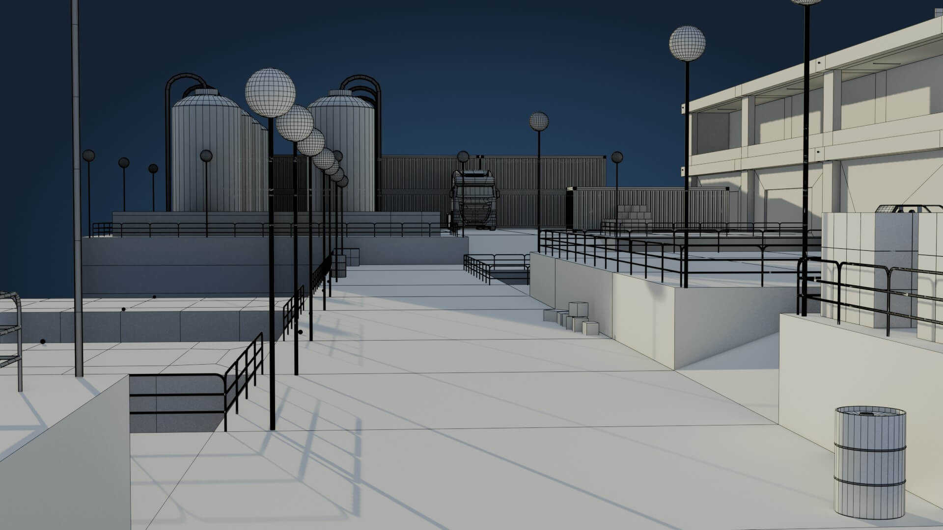 Harbor Port Low Poly - 3D Model by sathak