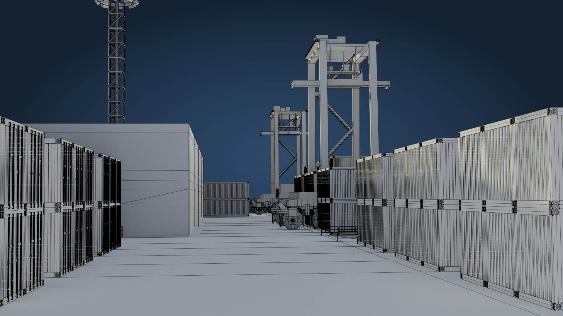 Harbor Port Low Poly - 3D Model by sathak