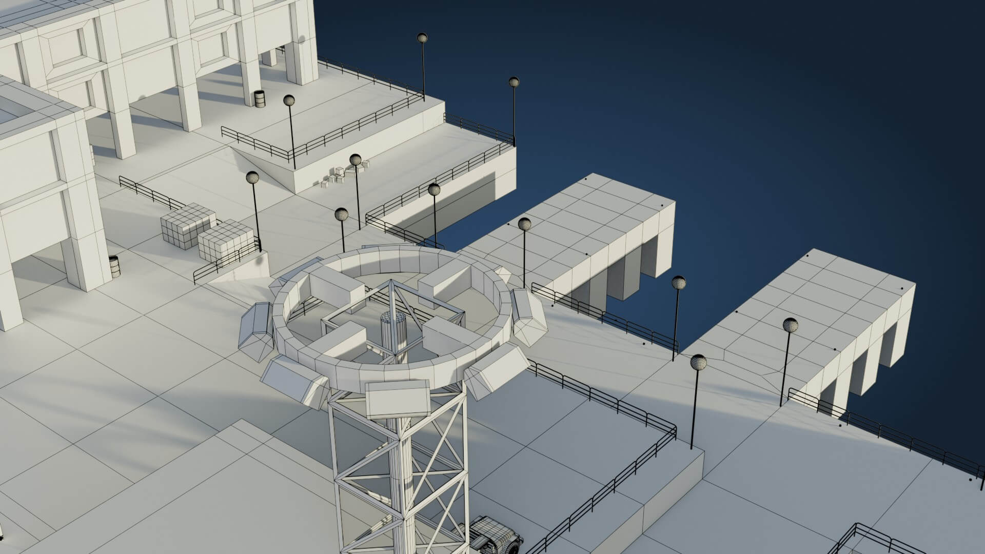 Harbor Port Low Poly - 3D Model by sathak