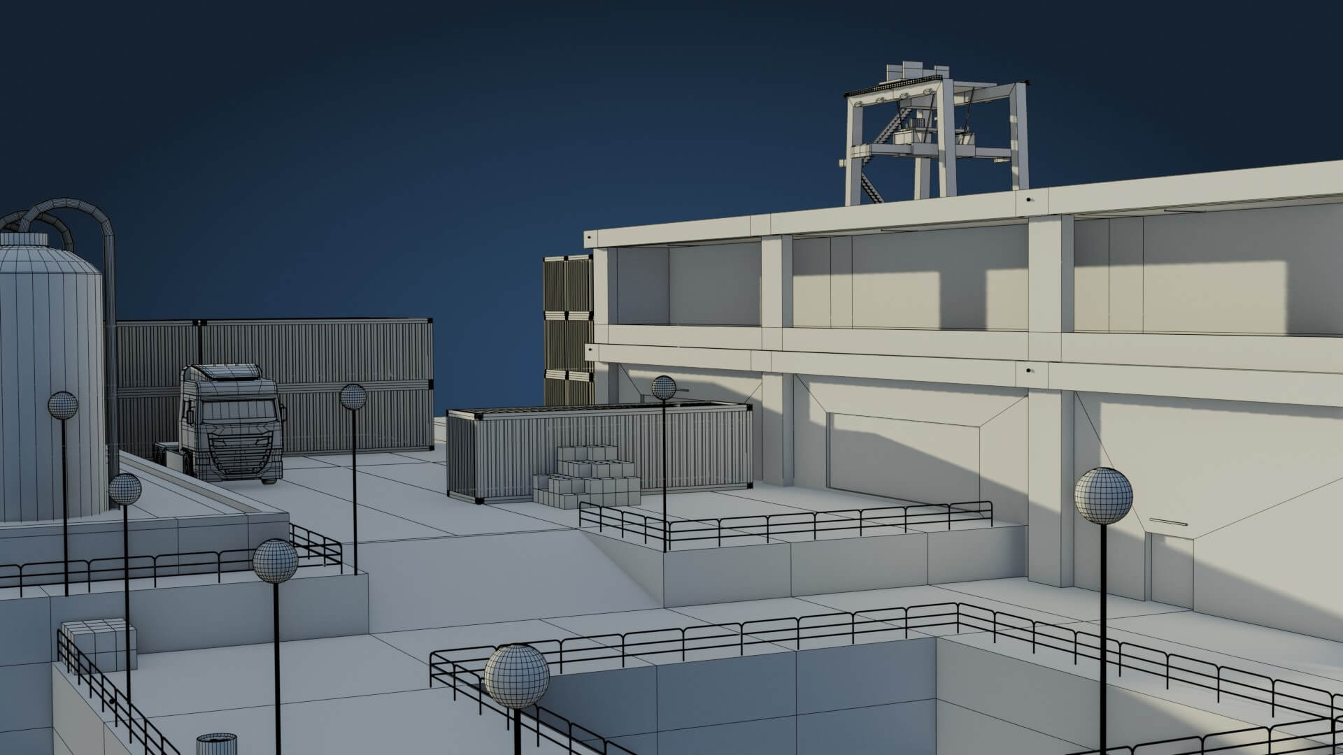 Harbor Port Low Poly - 3D Model by sathak