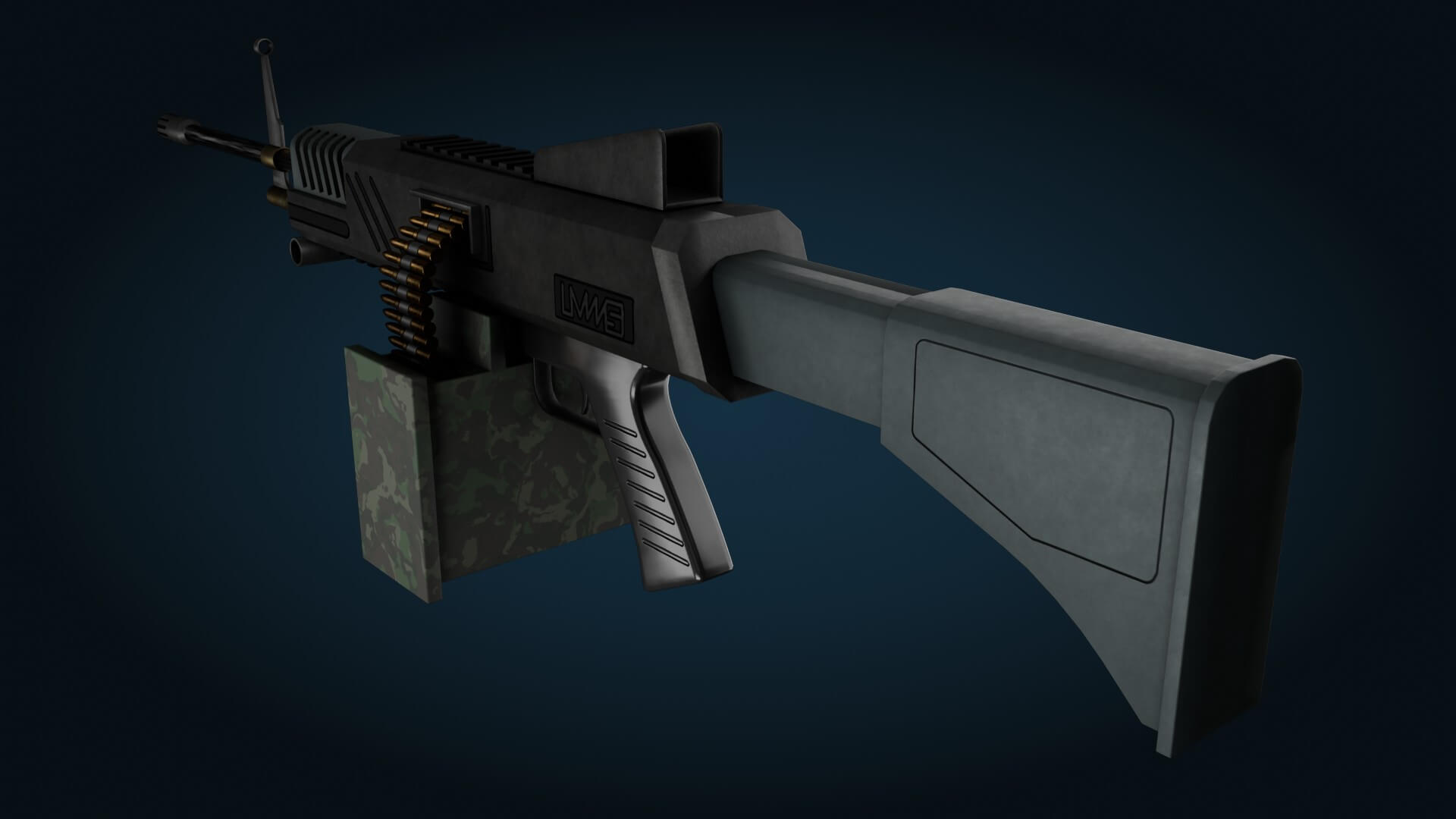 Heavy Machine Gun - 3D Model by sathak