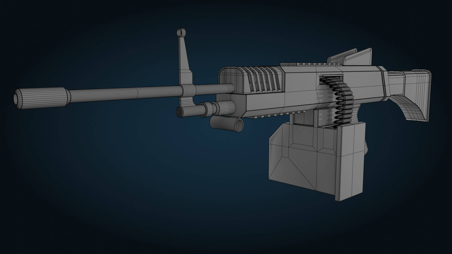Heavy Machine Gun - 3D Model by sathak