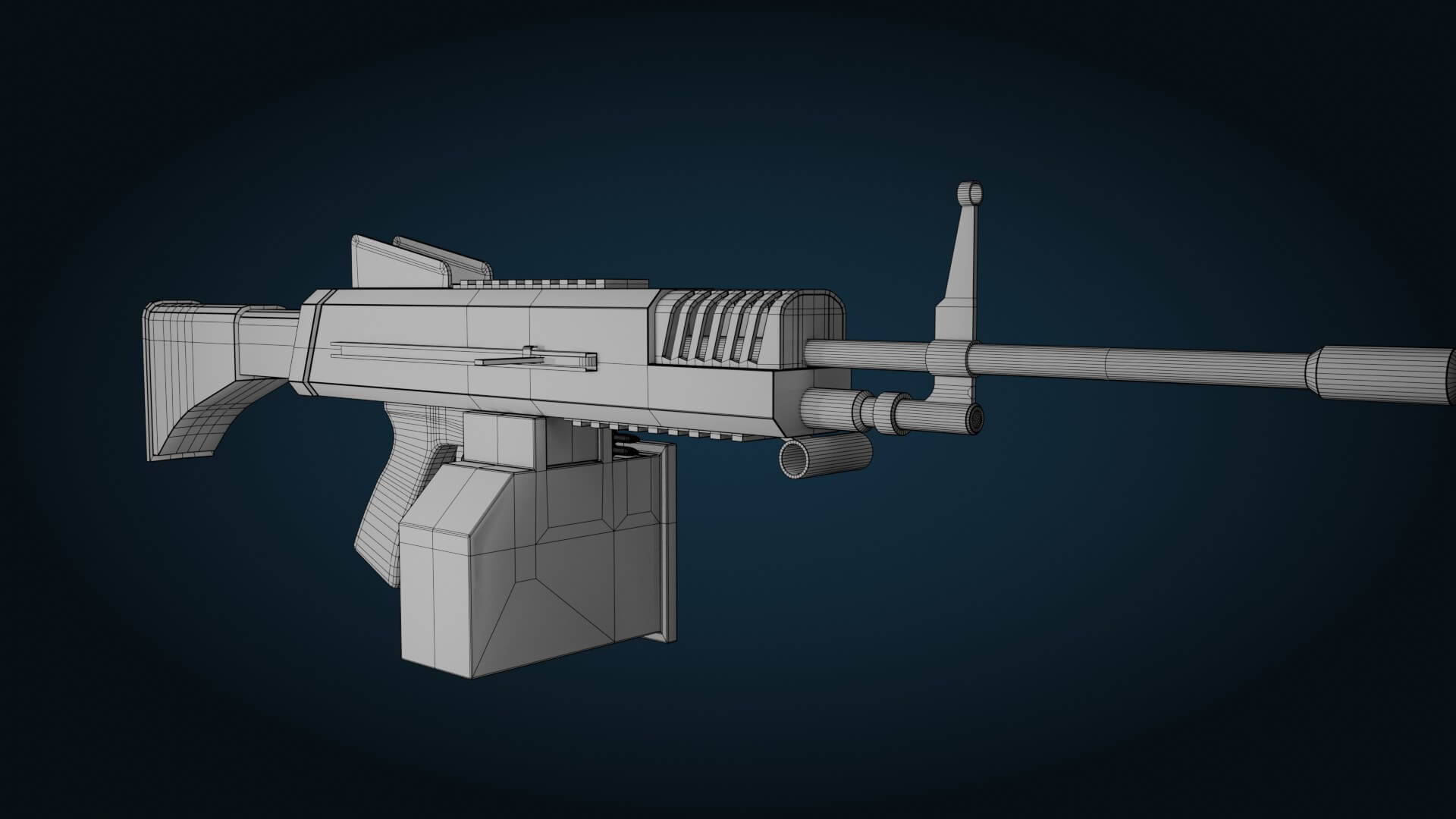 Heavy Machine Gun - 3D Model by sathak