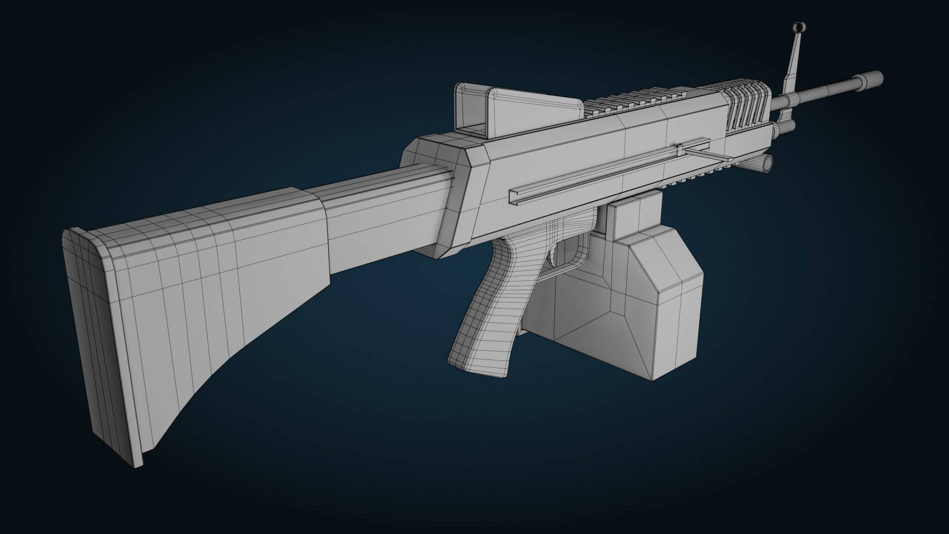 Heavy Machine Gun - 3D Model by sathak