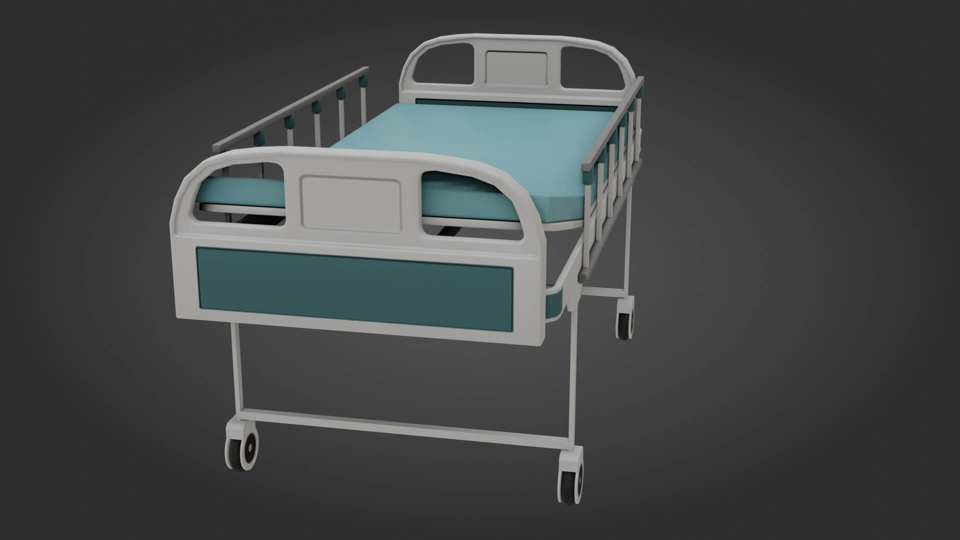 Hospital Bed - 3D Model by sathak