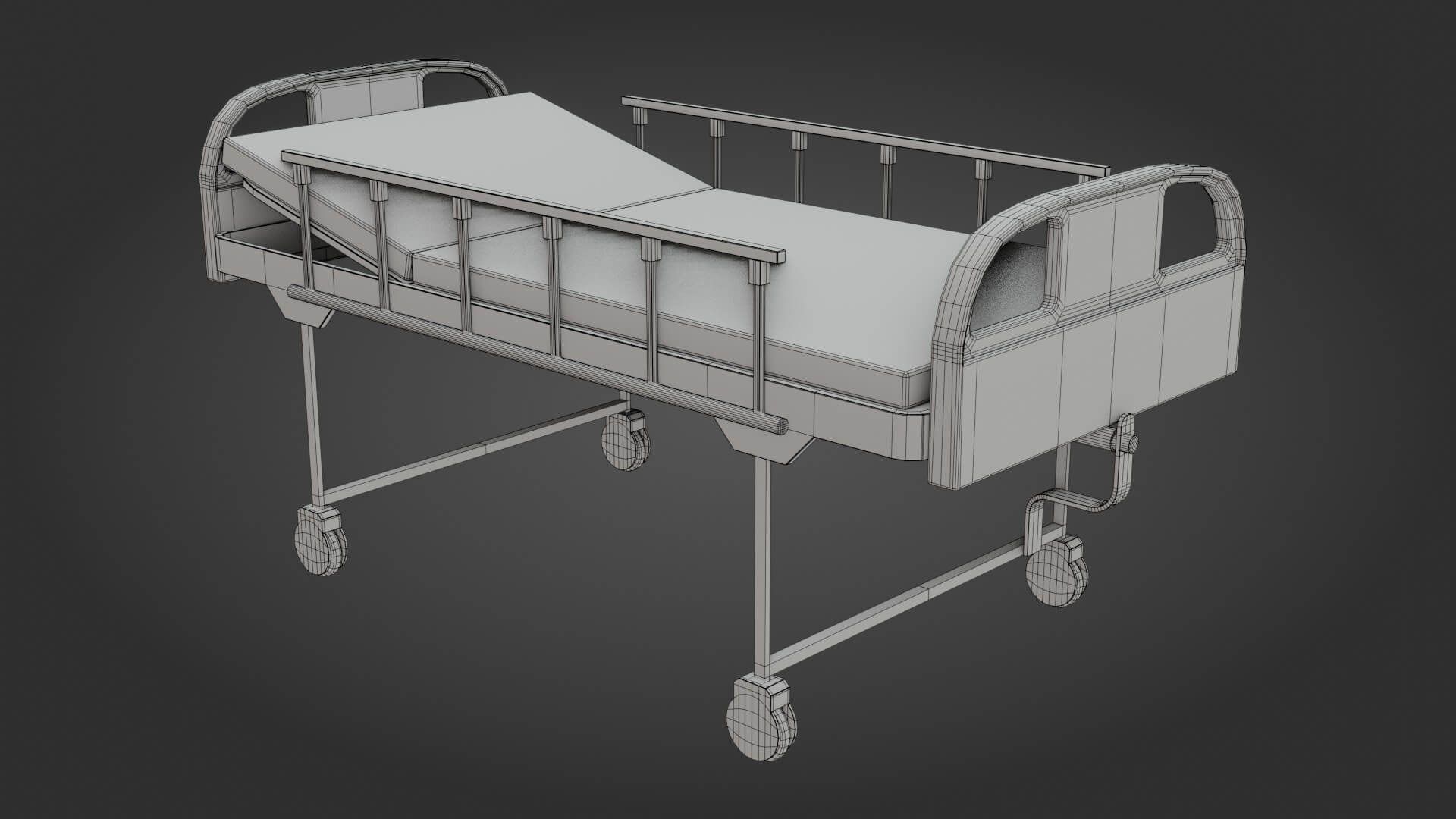 Hospital Bed - 3D Model by sathak
