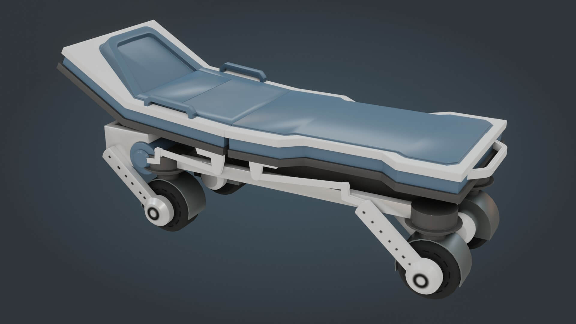 Hospital Stretcher - 3D Model by sathak