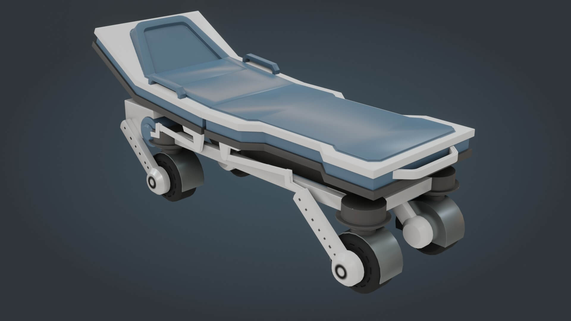 Hospital Stretcher - 3D Model by sathak