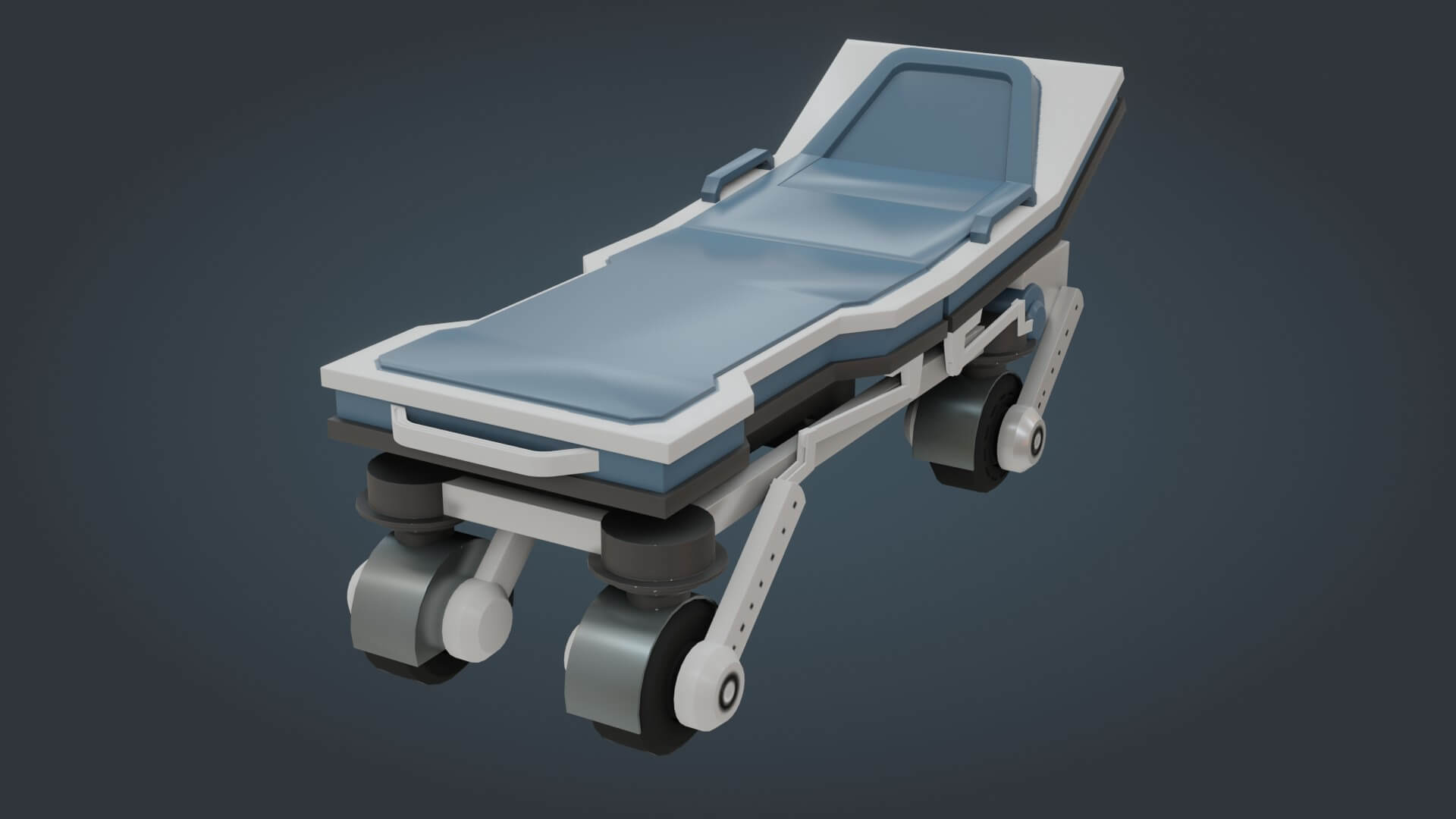 Hospital Stretcher - 3D Model by sathak