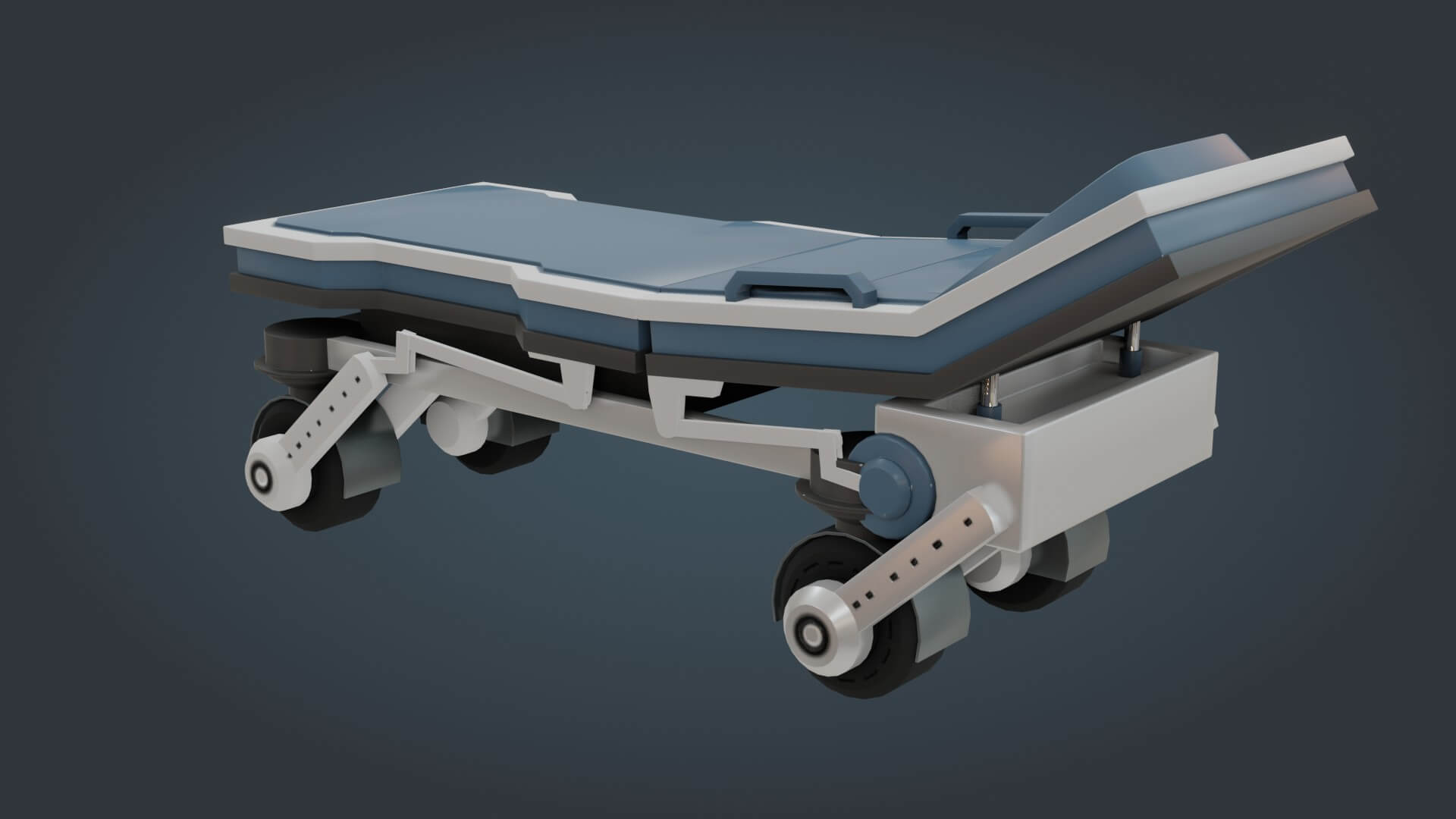 Hospital Stretcher - 3D Model by sathak