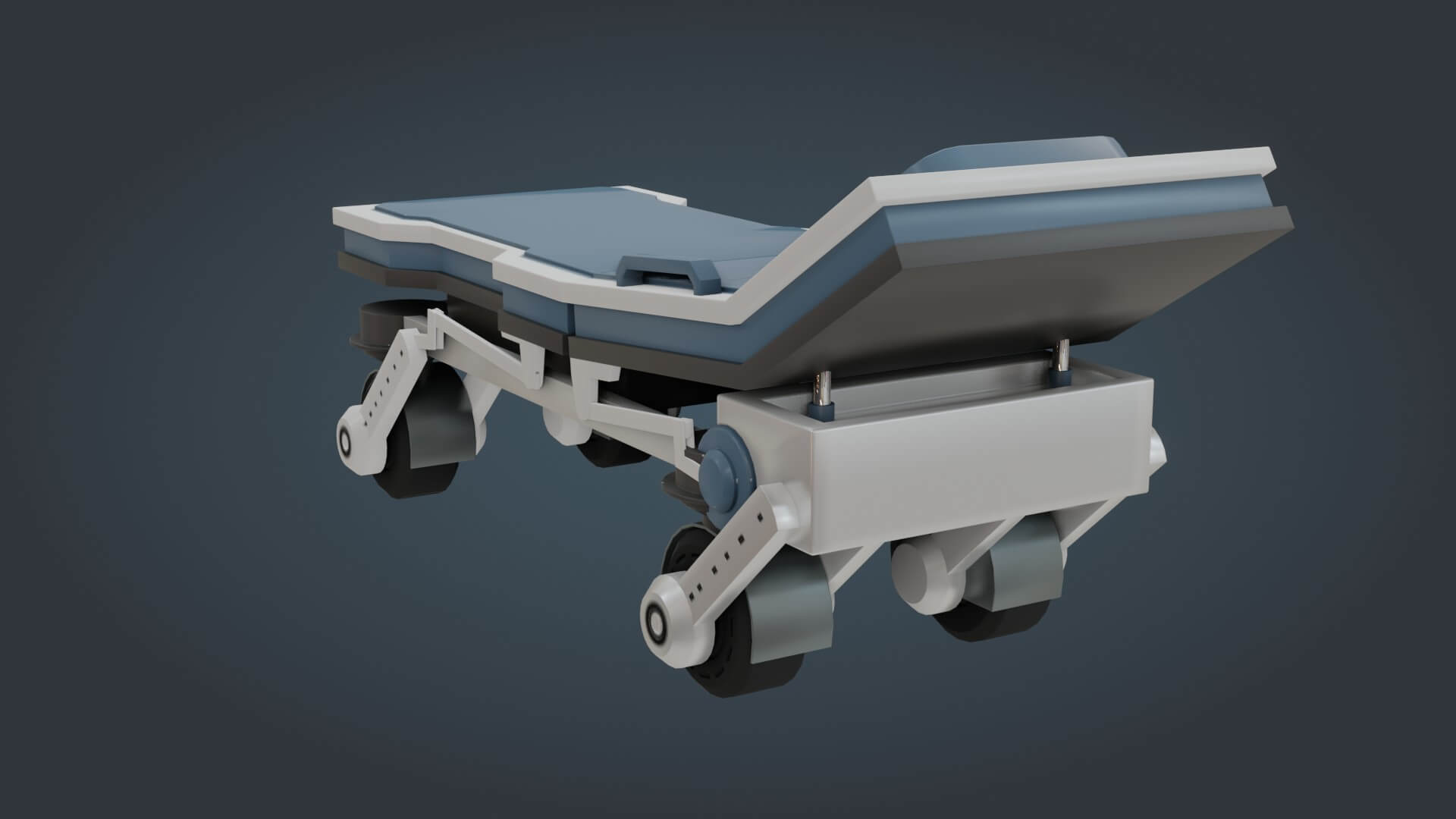 Hospital Stretcher - 3D Model by sathak