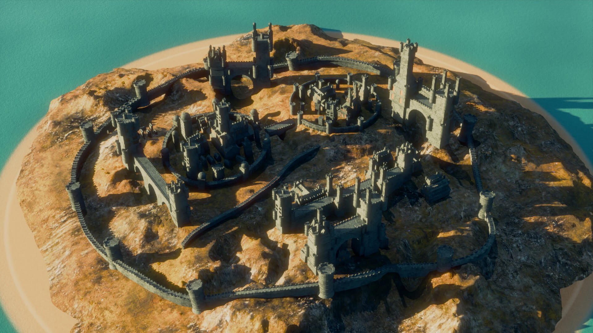 Low Poly Castle - 3D Model by sathak
