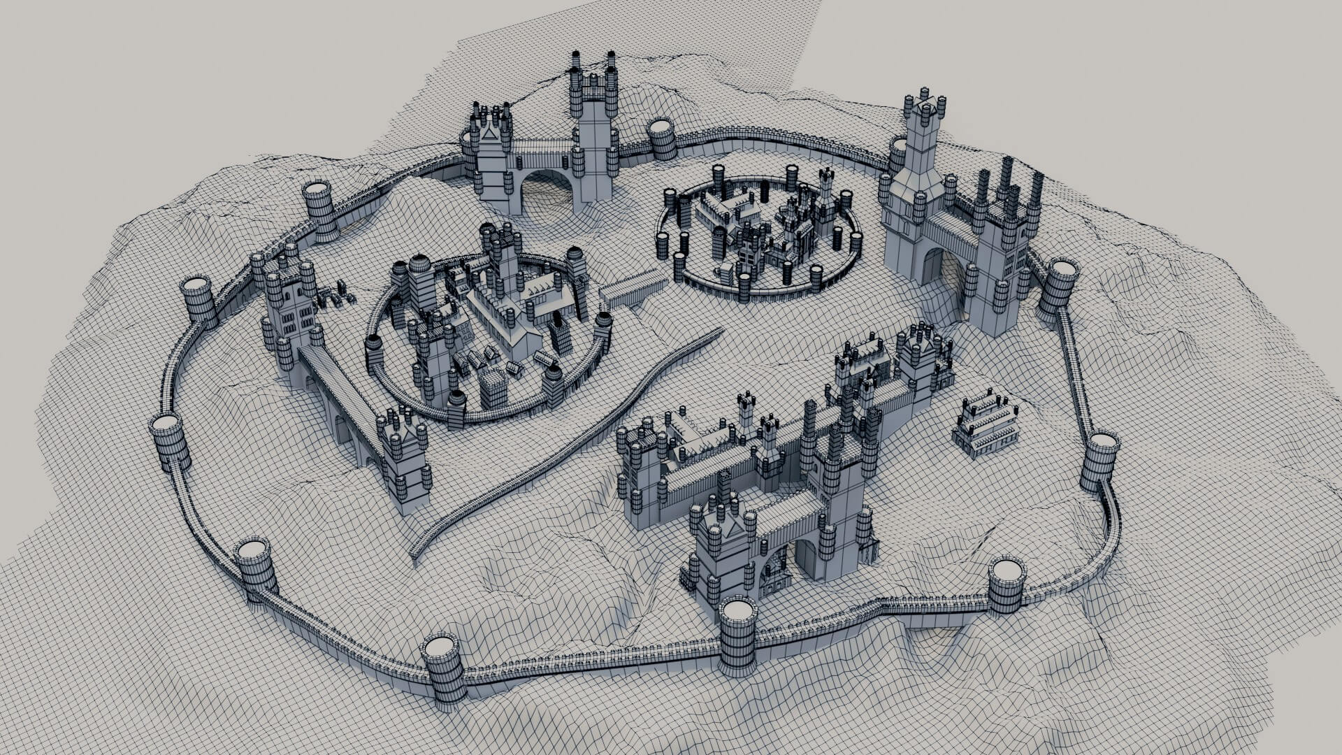 Low Poly Castle - 3D Model by sathak