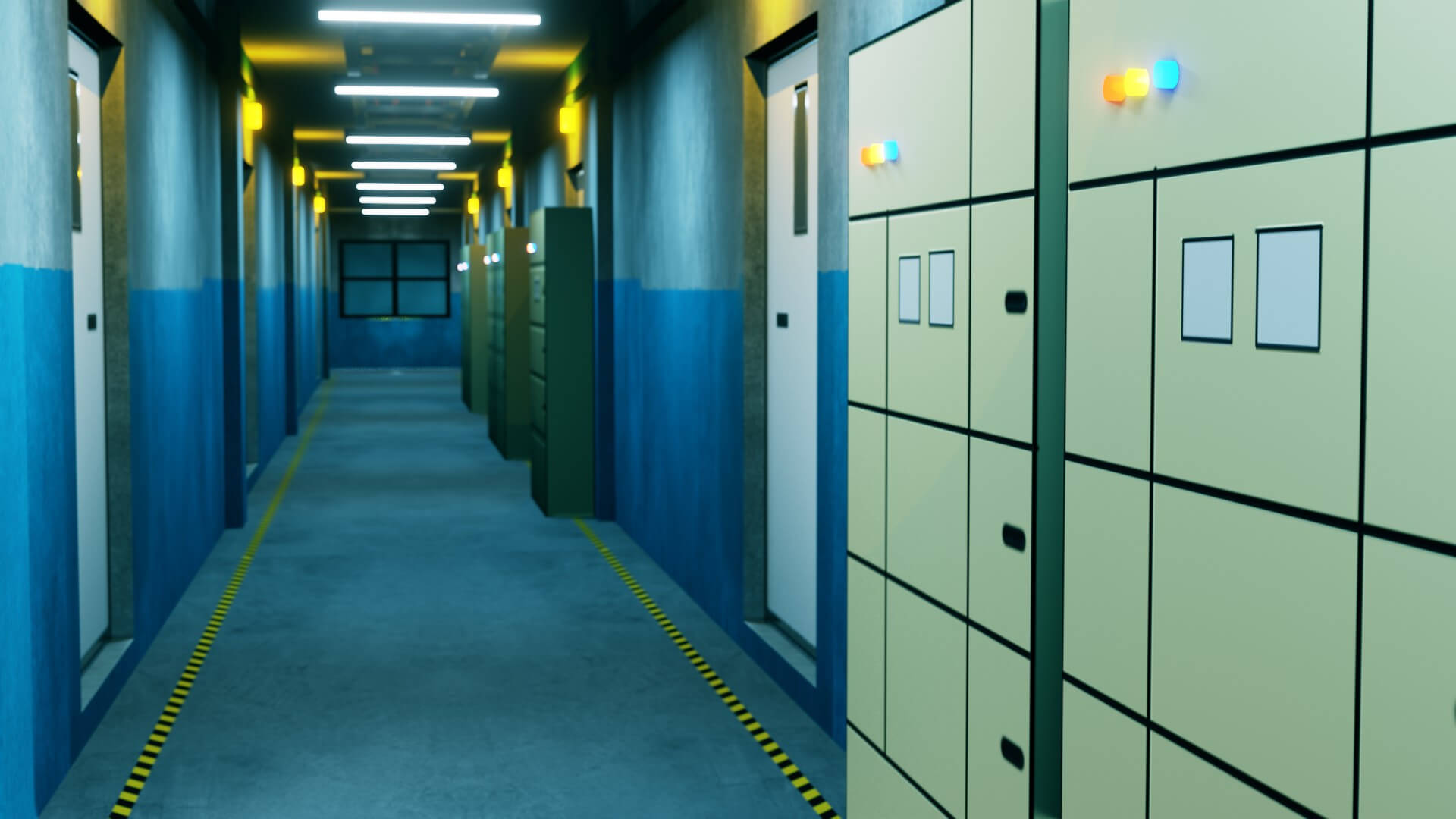 Modular Basement Corridor - 3D Model by sathak