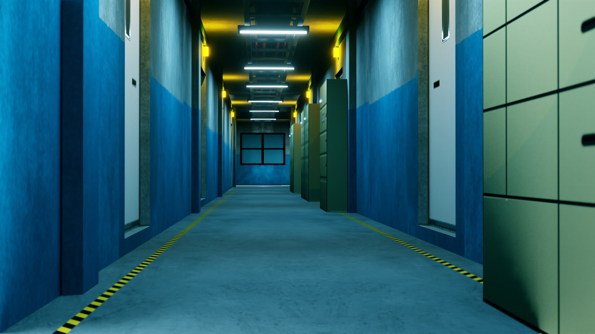 Modular Basement Corridor - 3D Model by sathak