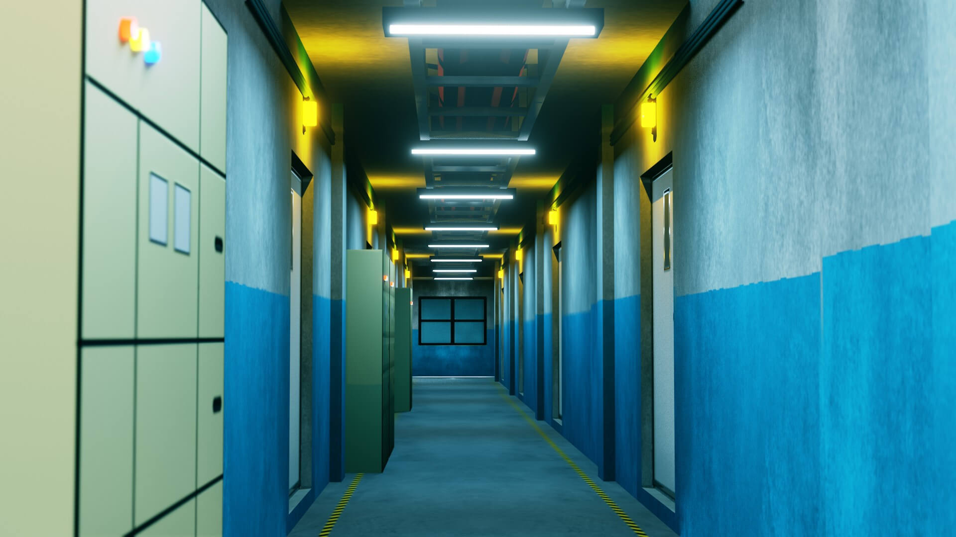 Modular Basement Corridor - 3D Model by sathak