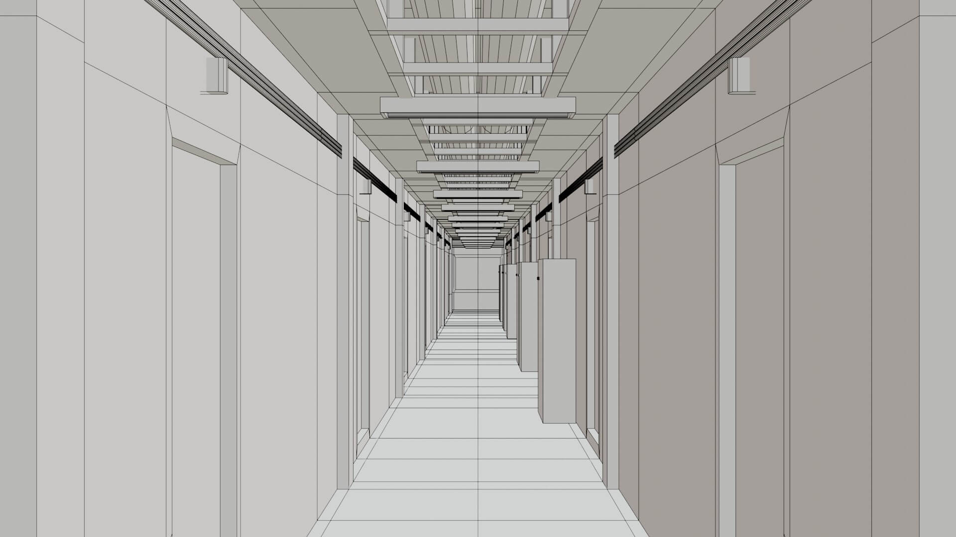 Modular Basement Corridor - 3D Model by sathak