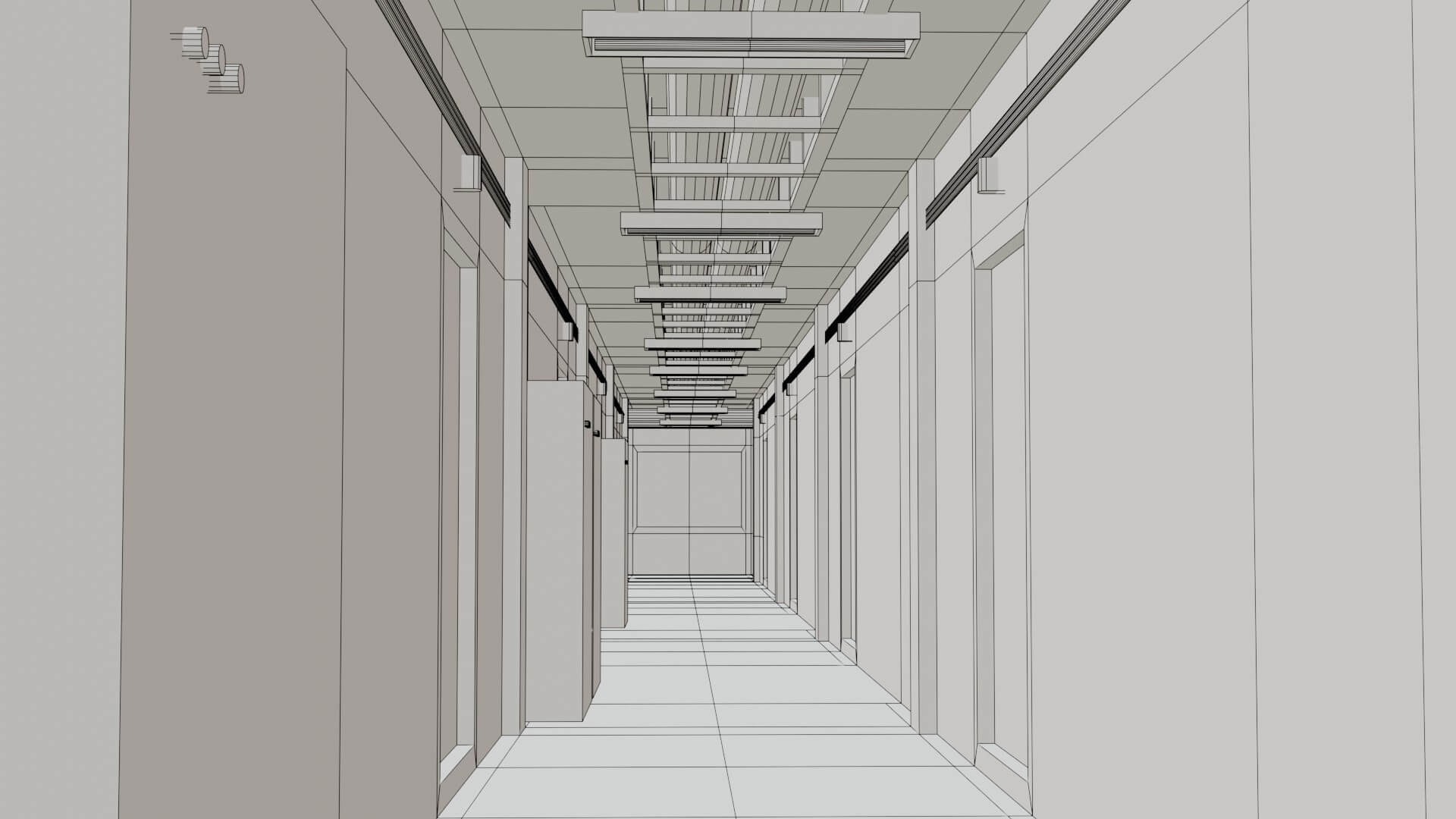 Modular Basement Corridor - 3D Model by sathak