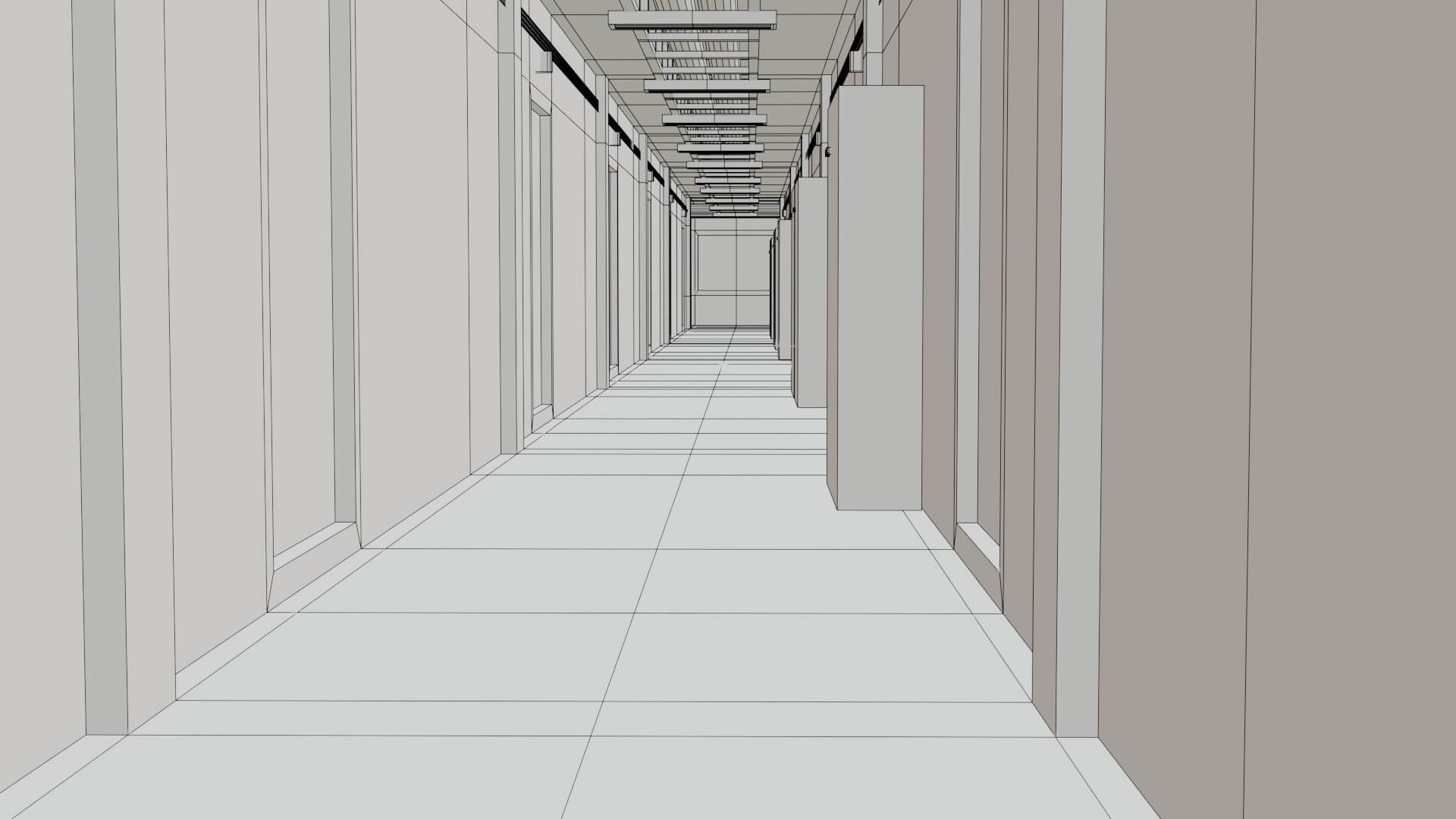 Modular Basement Corridor - 3D Model by sathak