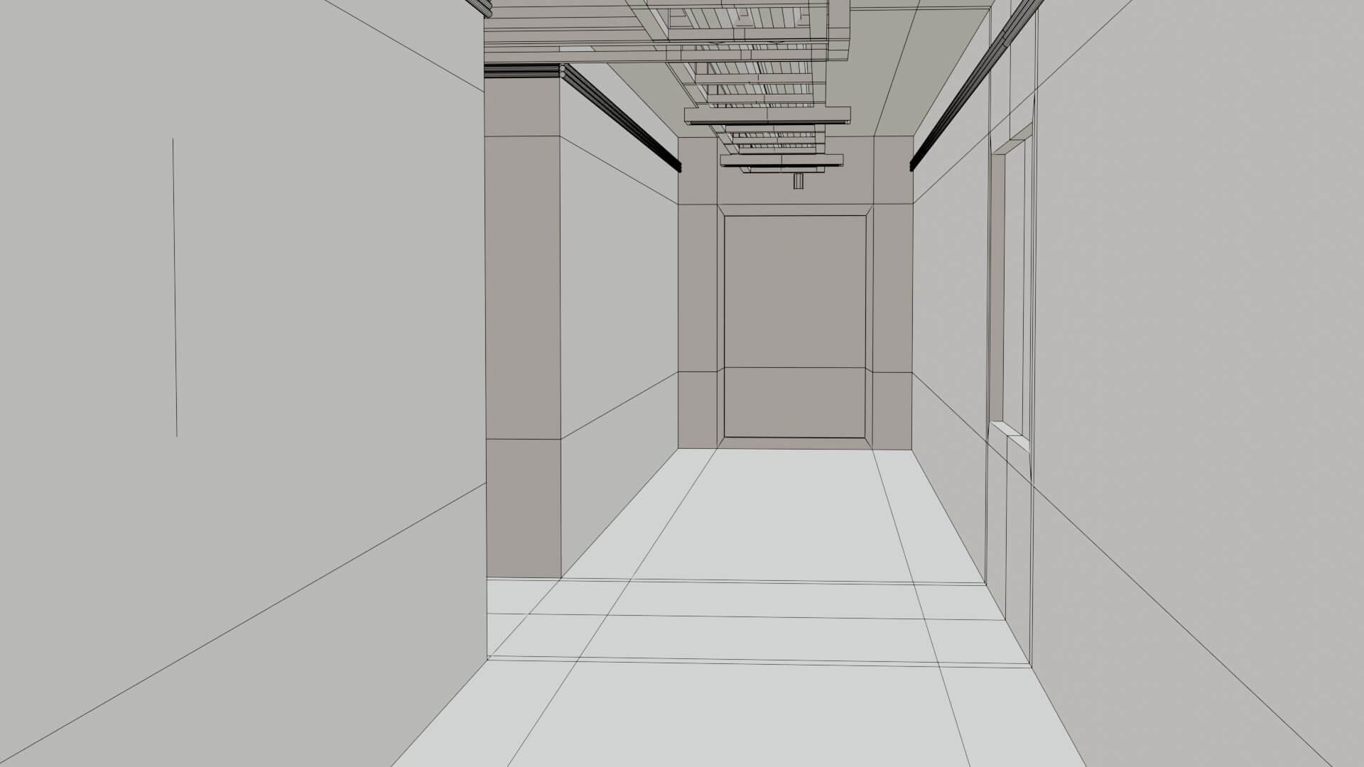 Modular Basement Corridor - 3D Model by sathak