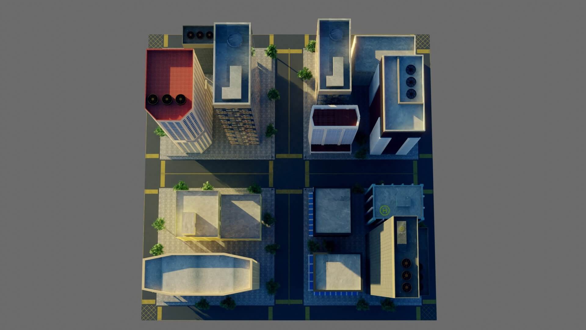 Modular City Block - 3D Model by sathak