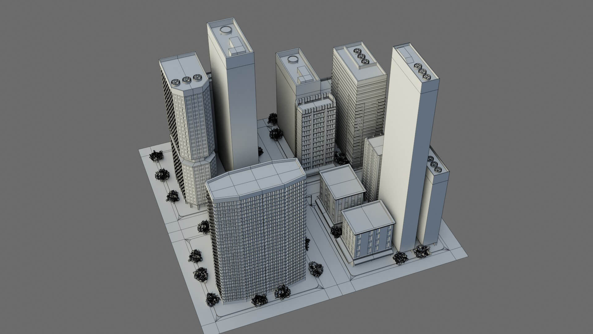 Modular City Block - 3D Model by sathak