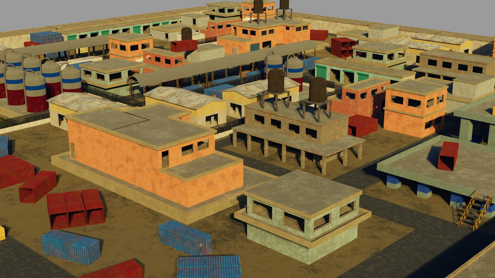 Modular FPS Game Environment and Assets - 3D Model by sathak